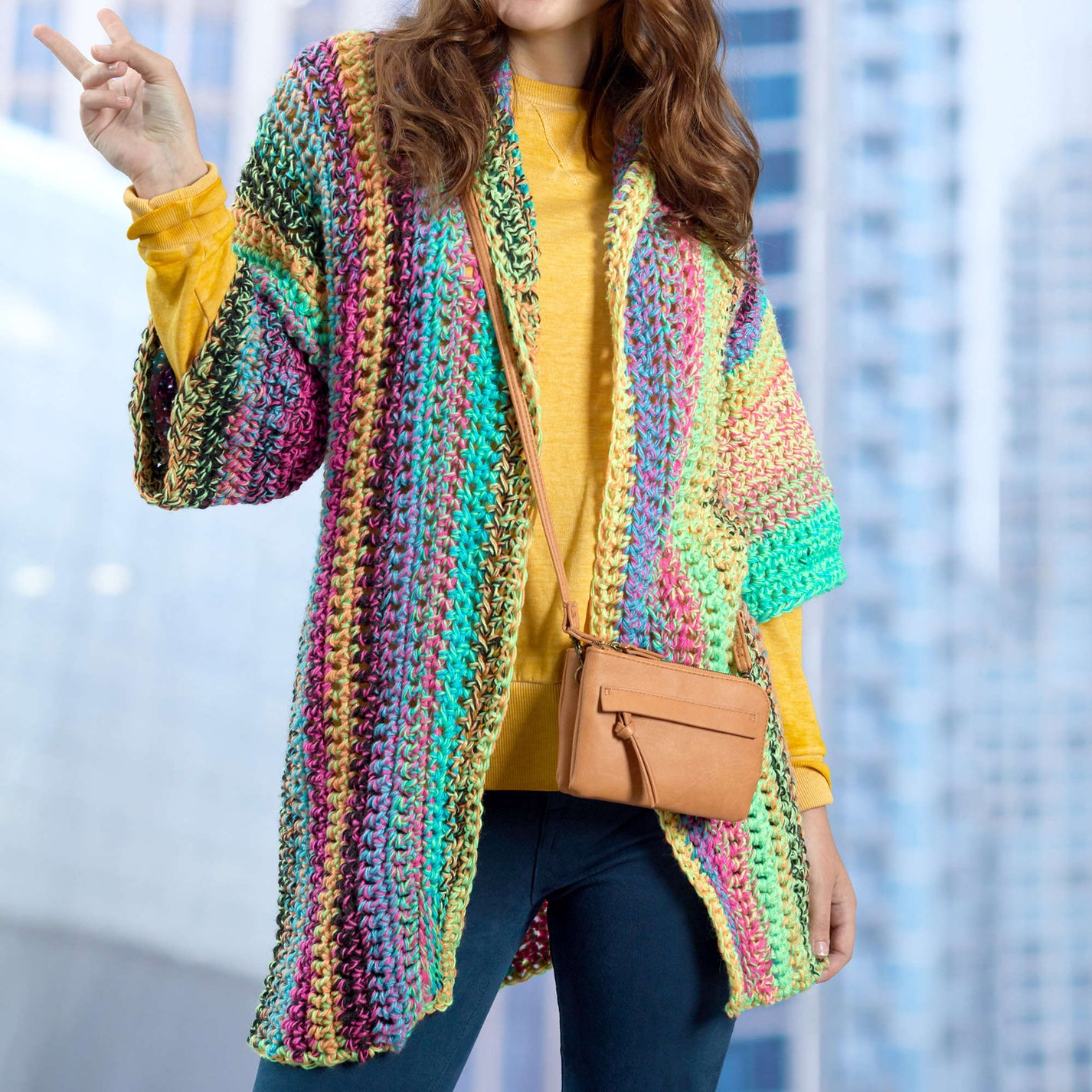 Free Red Heart Easy-to-Wear Crochet Cardigan Pattern | Yarnspirations