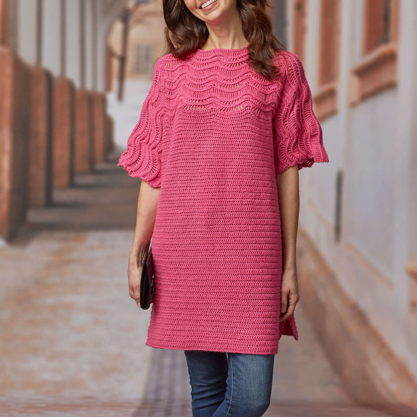 Red Heart Comfy Crochet Sweater | Yarnspirations