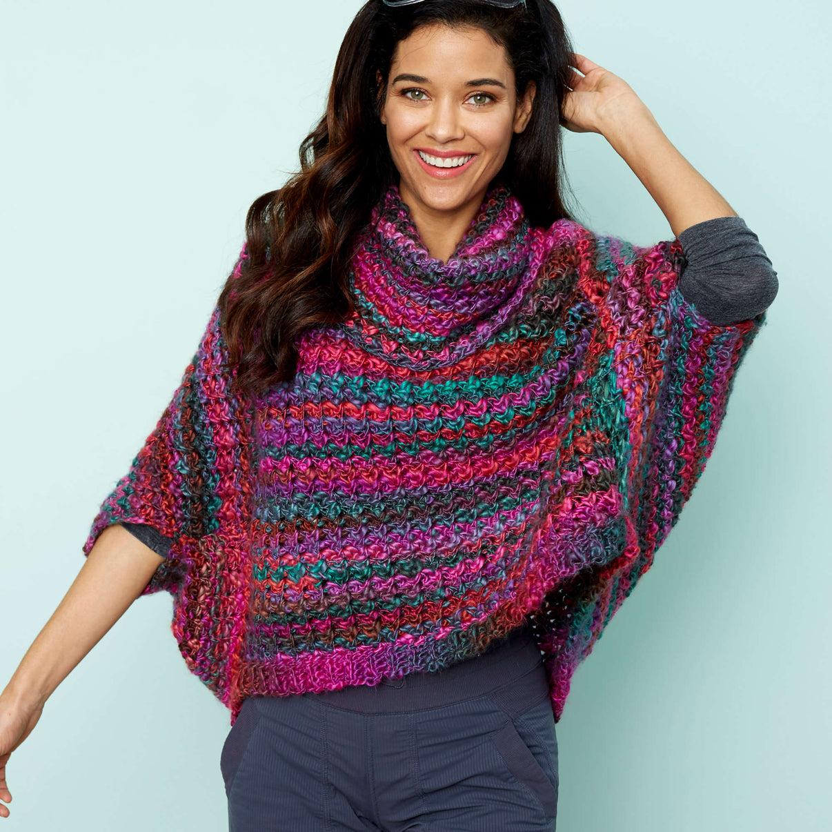 Free Experienced Red Heart Origami Swing Sweater Crochet Pattern ...