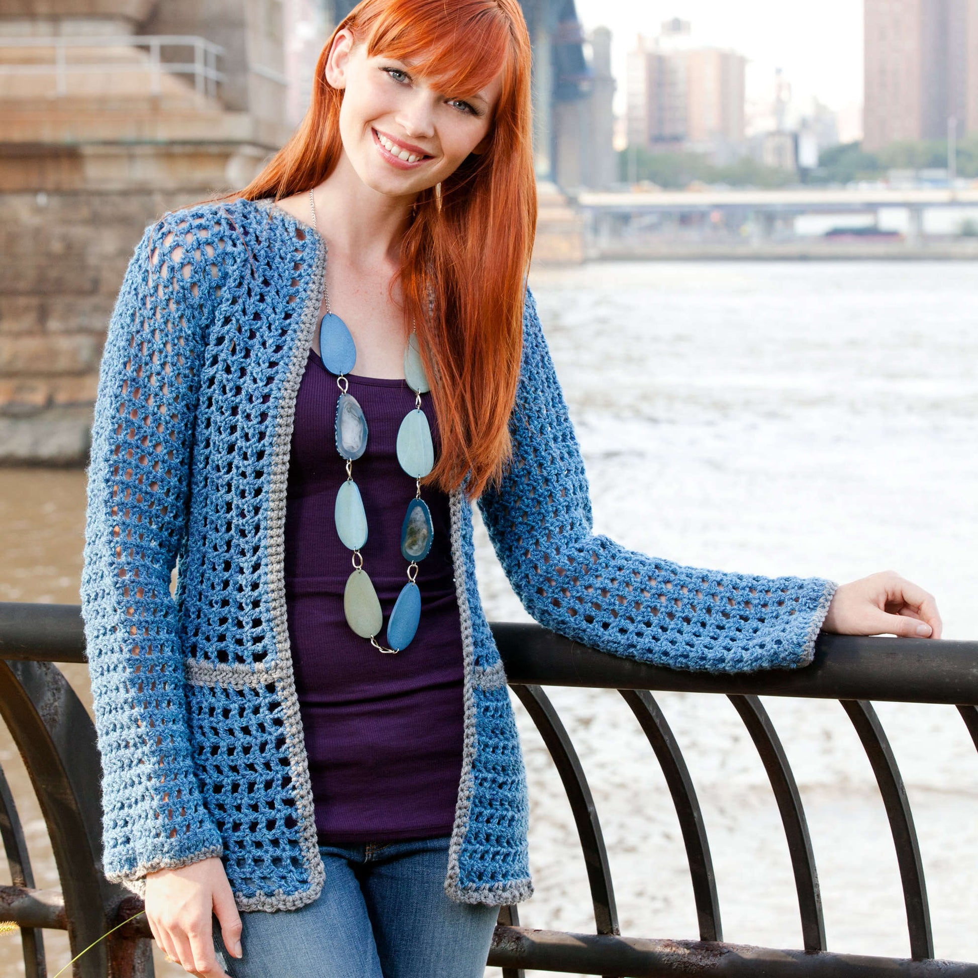 Free Red Heart Any Day Crochet Cardigan Pattern | Yarnspirations