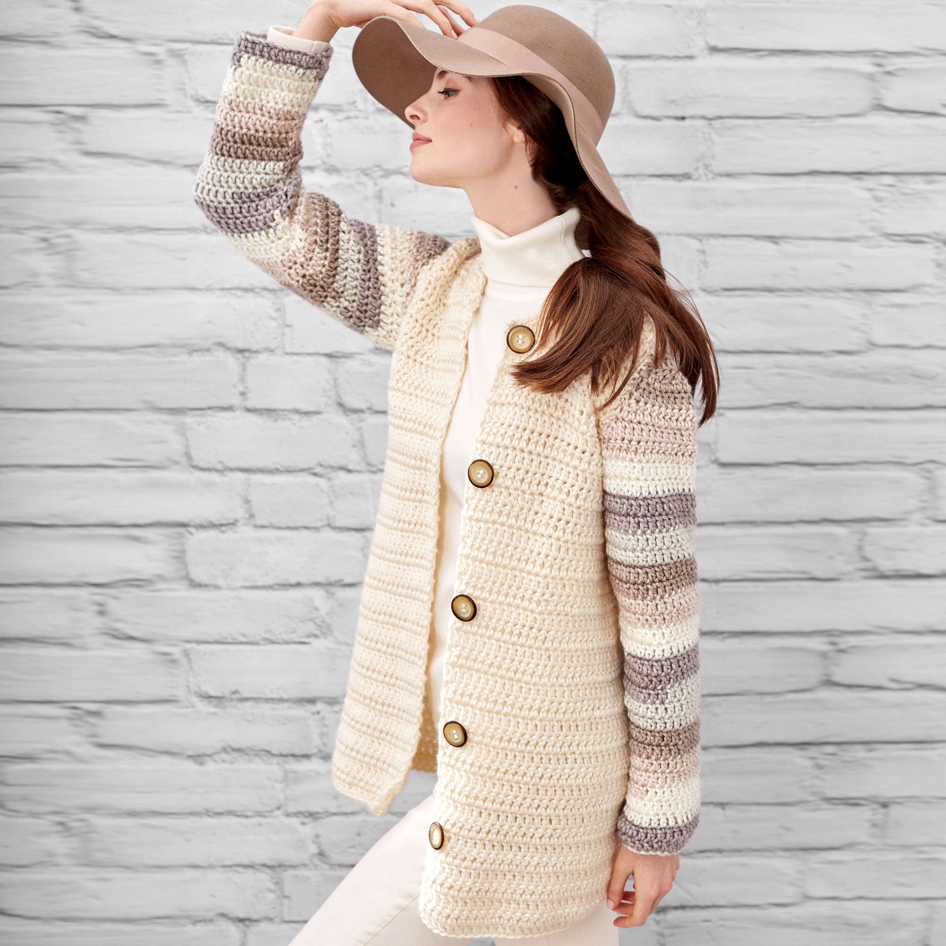 Free Easy Red Heart Classy Cardi Crochet Pattern | Yarnspirations