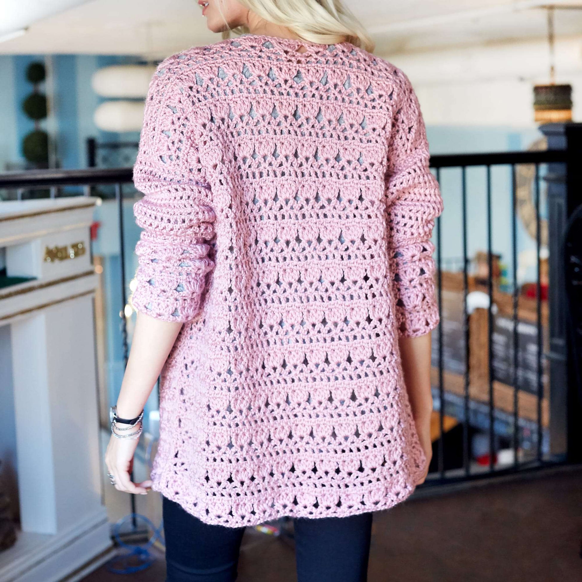 Free Red Heart Always Cozy Crochet Cardigan Pattern | Yarnspirations