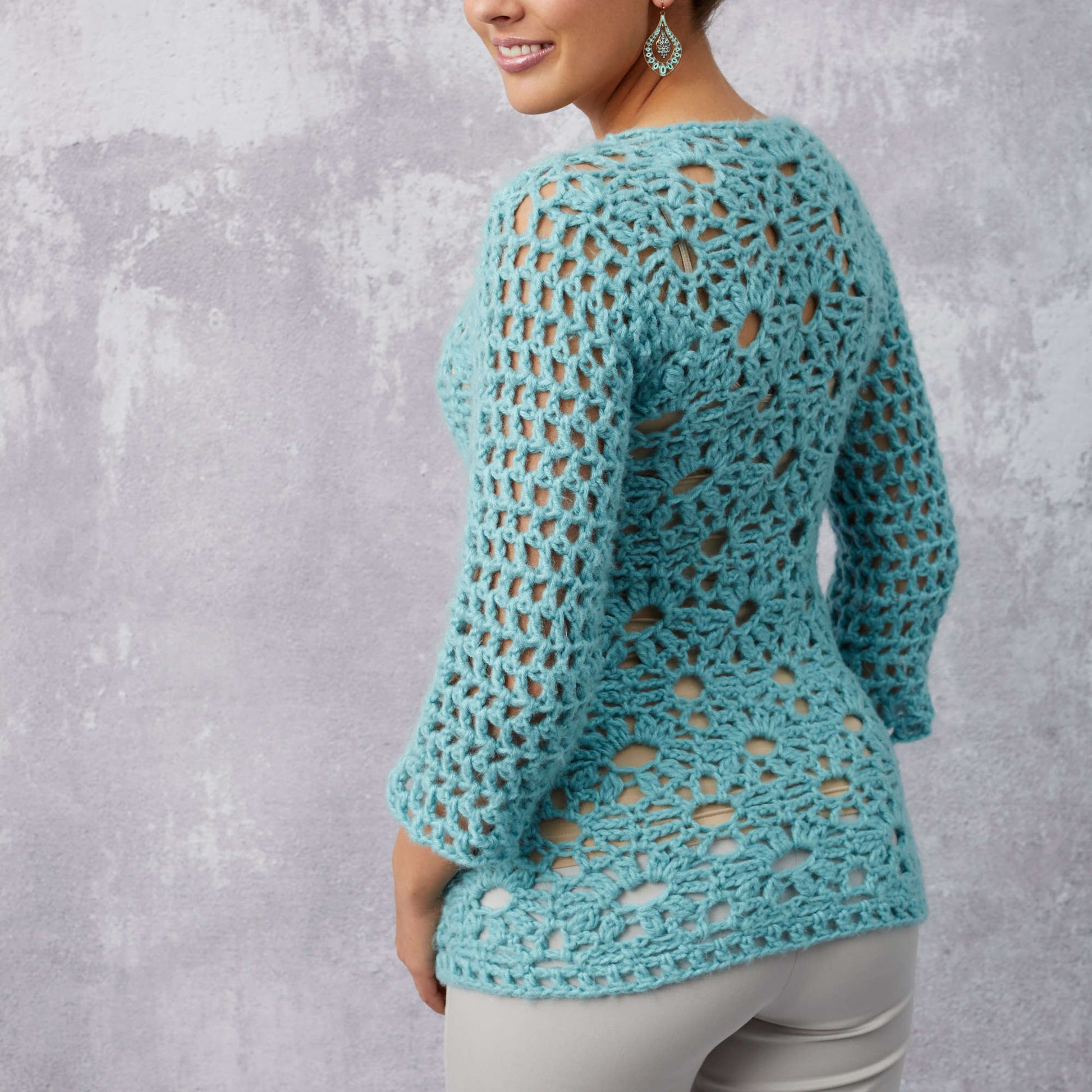 Free Experienced Red Heart Lacy Detail Tunic Crochet Pattern ...