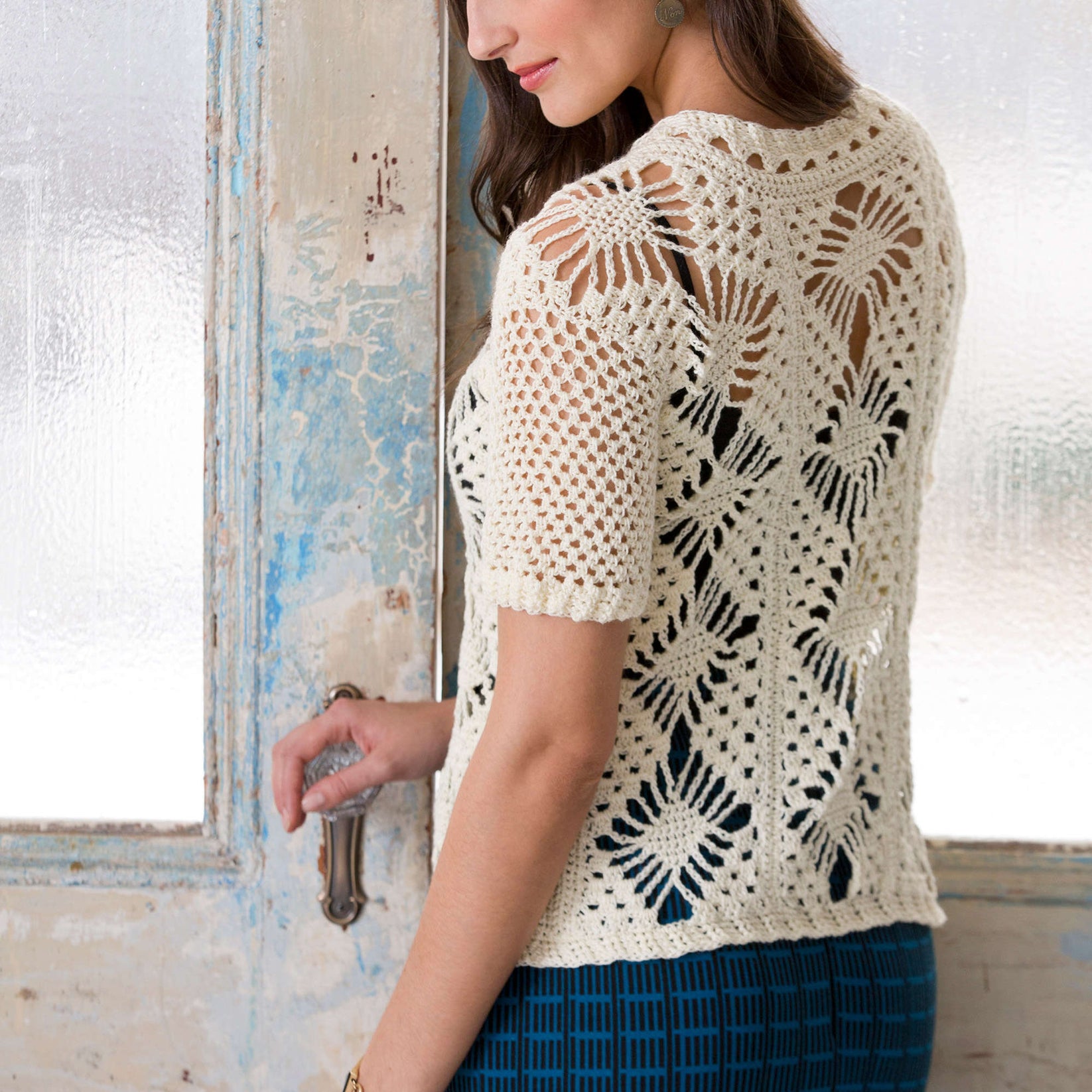 Free Red Heart Spider Lace Jacket Crochet Pattern | Yarnspirations