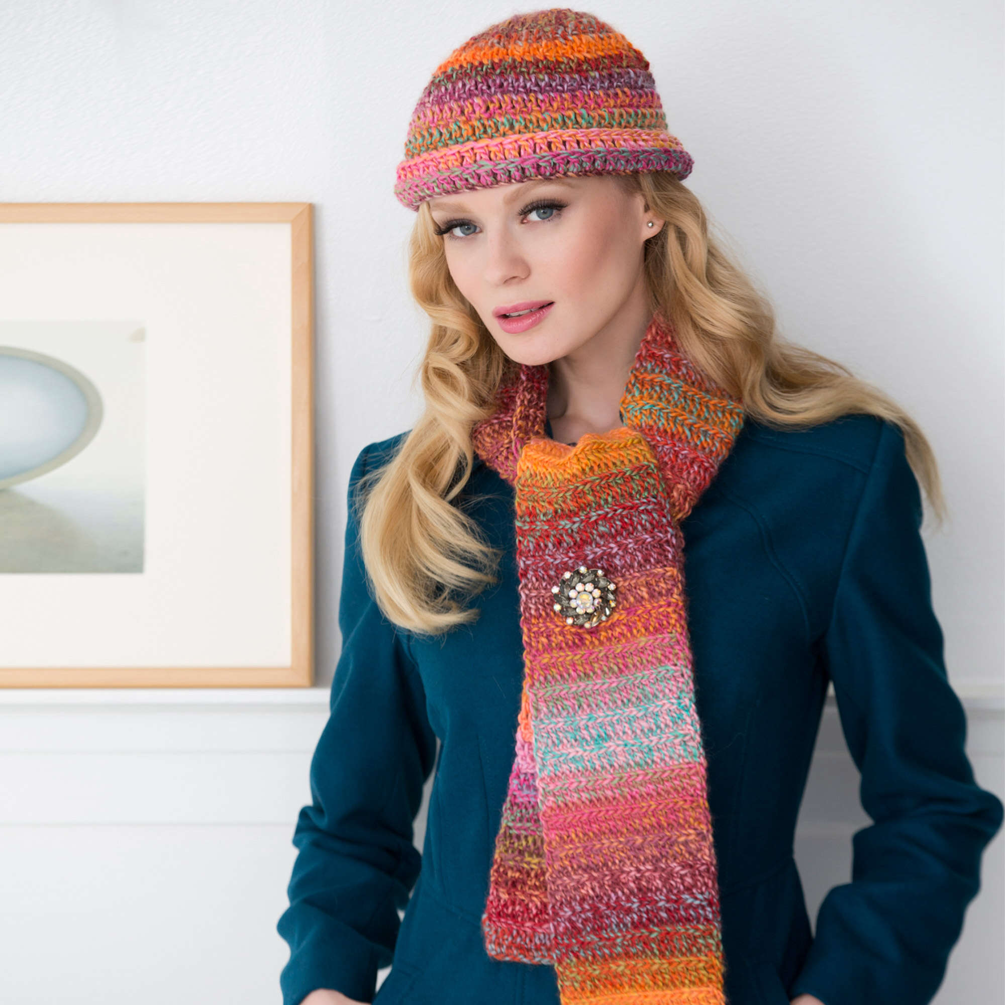 Free Easy Red Heart Igloo Snail Hat & Scarf Crochet Pattern ...