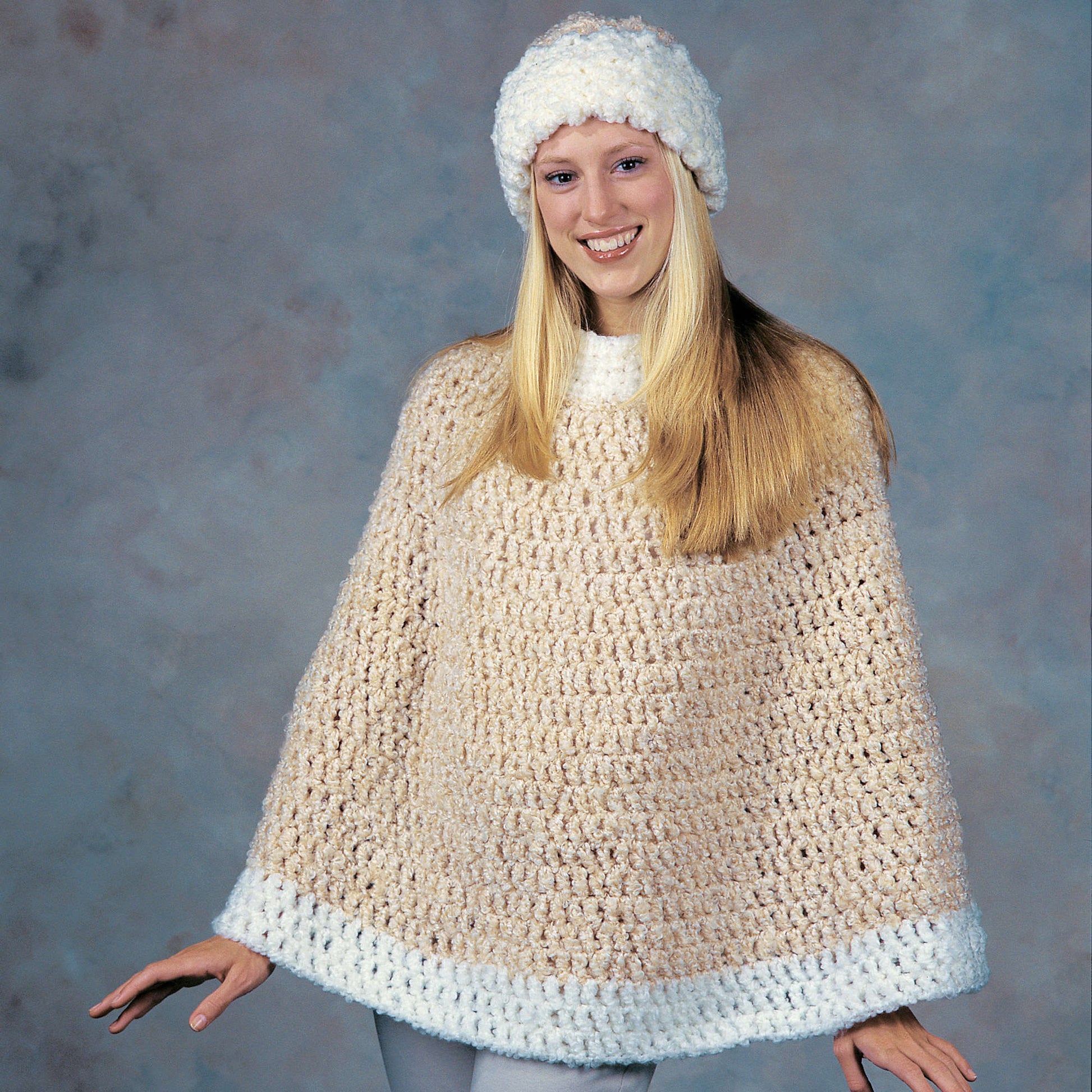 Free Beginner Red Heart Poncho & Hat Crochet Pattern | Yarnspirations