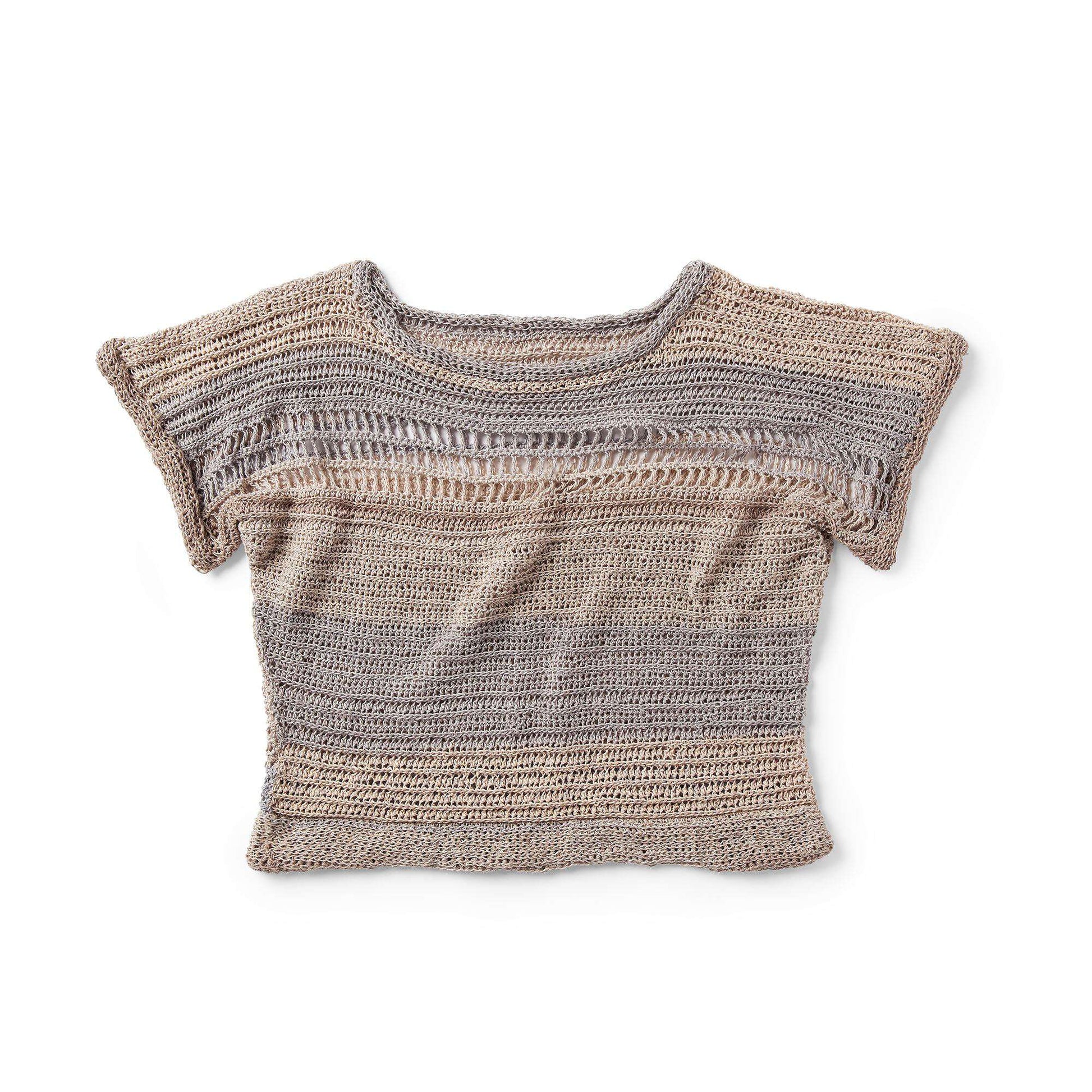 Free Easy Red Heart Boxy Top Crochet Pattern | Yarnspirations