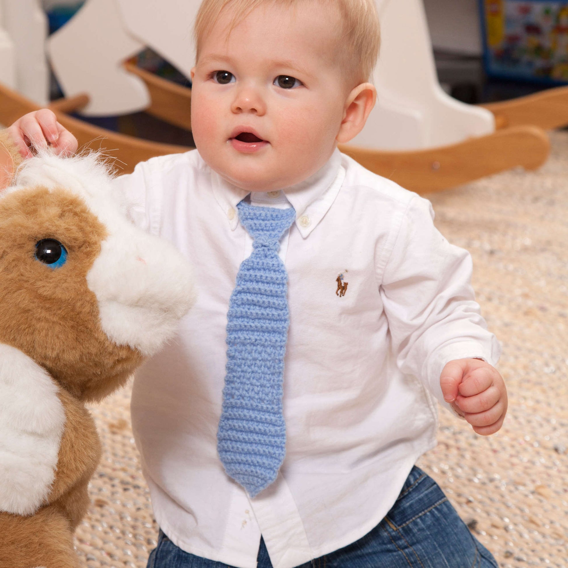 Free Easy Red Heart Necktie for Little Man Crochet Pattern | Yarnspirations