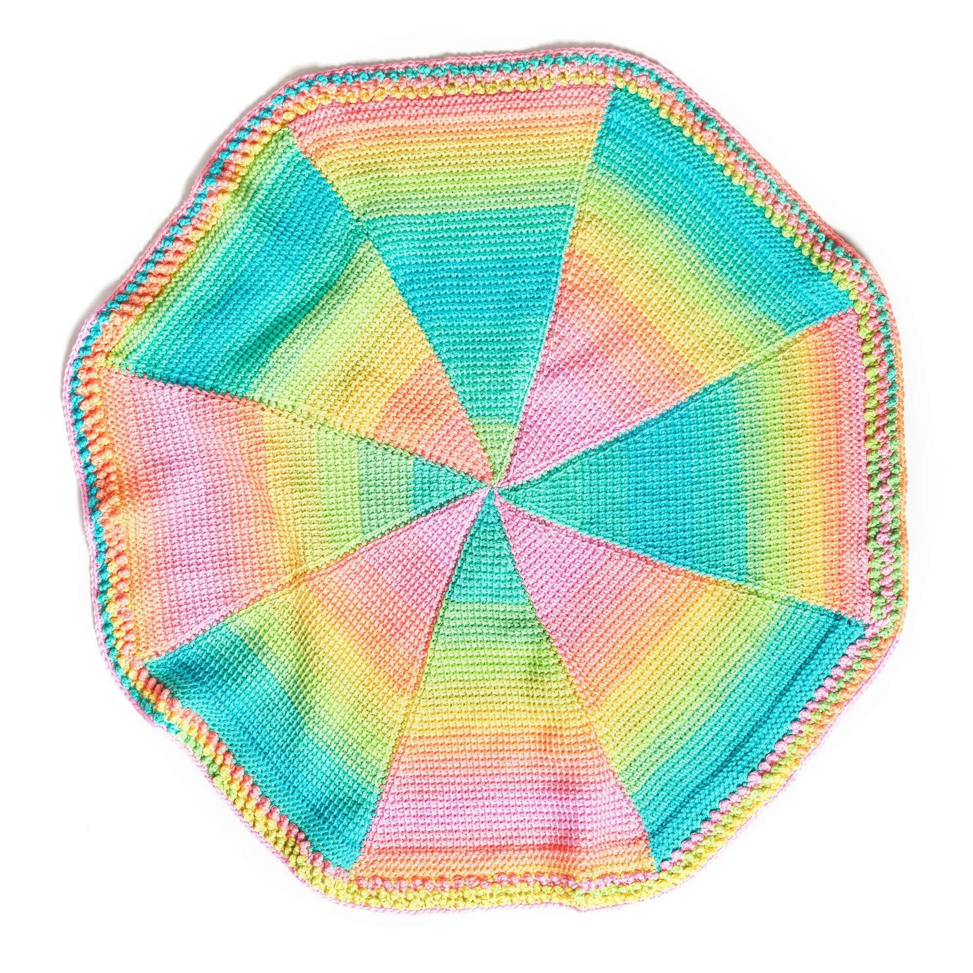 Free Red Heart Tunisian Crochet Carousel Baby Blanket Pattern ...