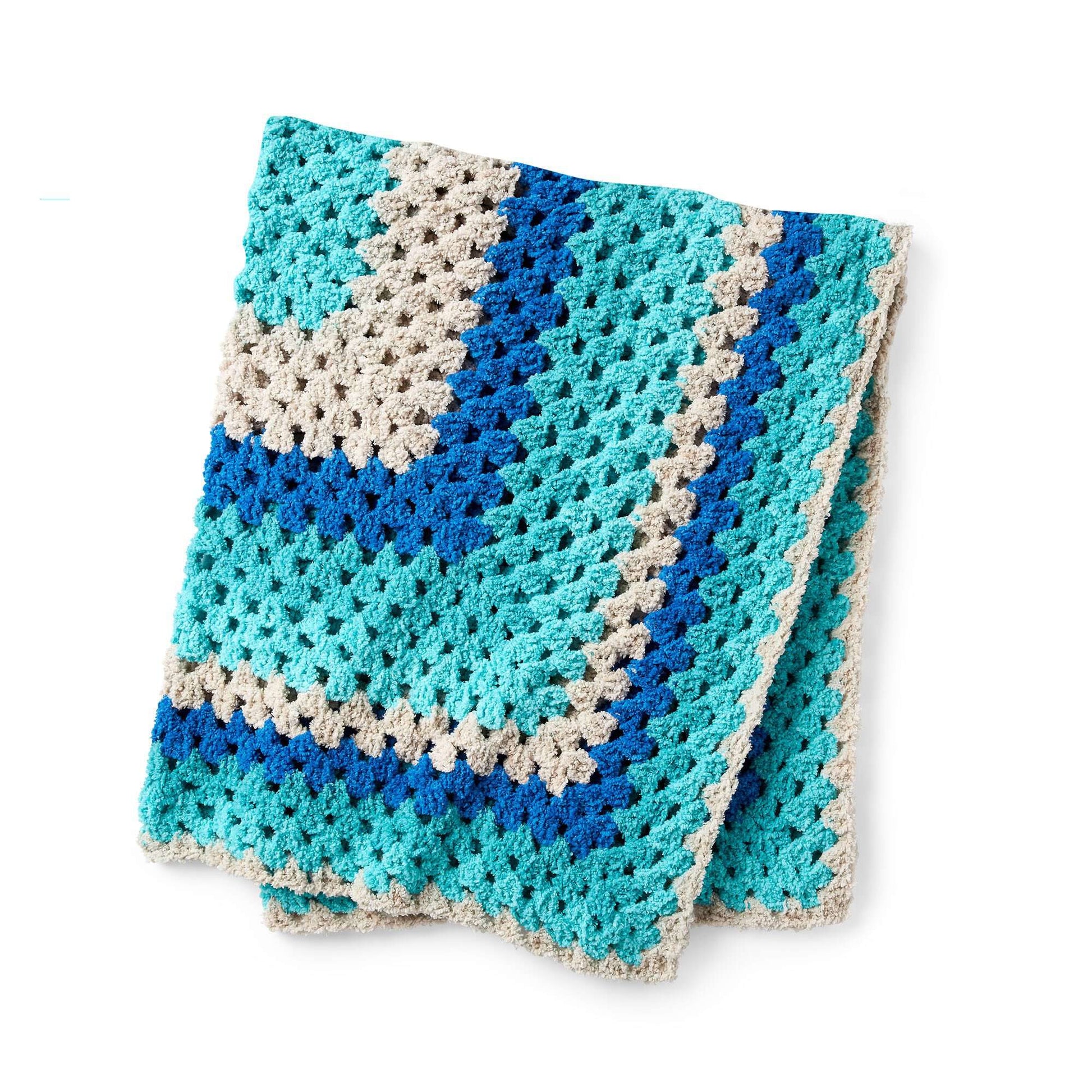 Free Easy Red Heart Easy-Go-Round Blanket Crochet Pattern | Yarnspirations