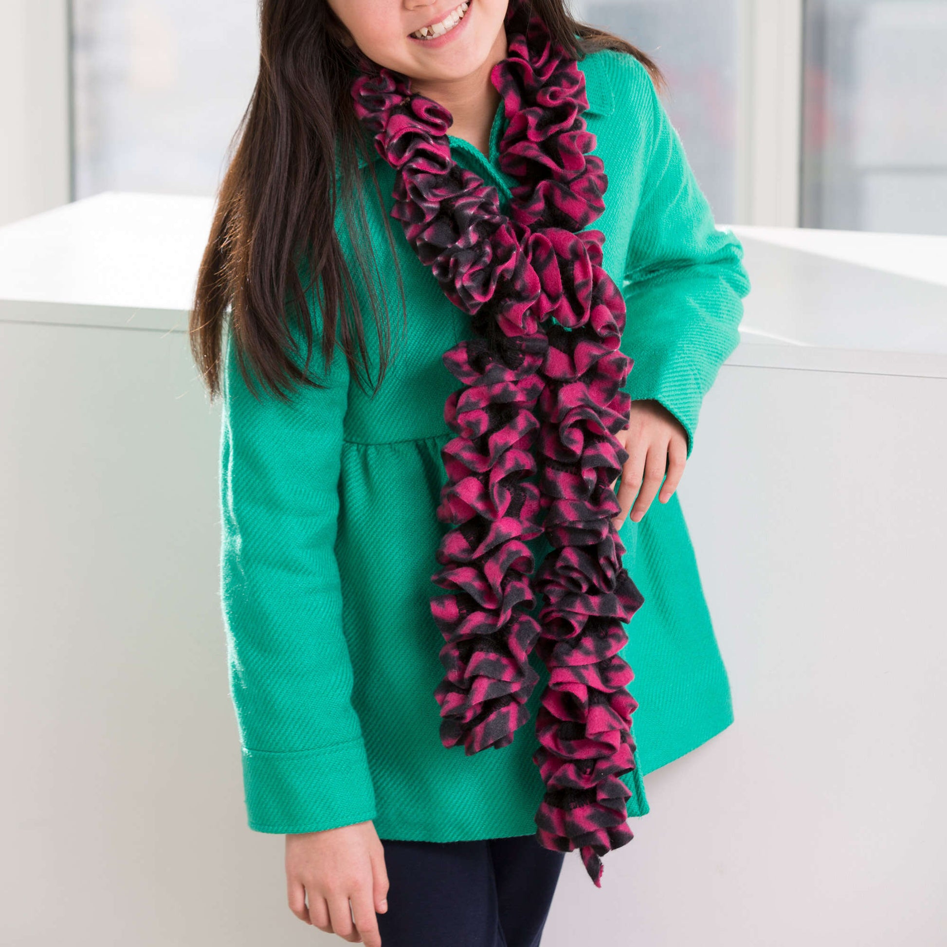 Red Heart Paulina's Ruffled Scarf | Yarnspirations