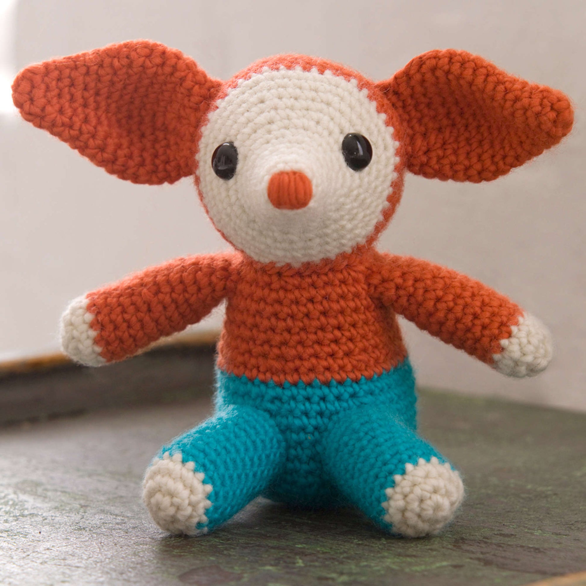 Free Easy Red Heart Elmer the Elephant Toy Crochet Pattern | Yarnspirations