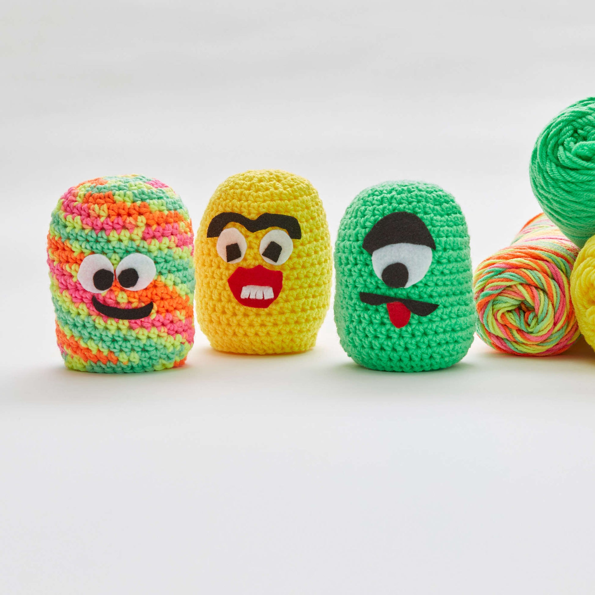 Free Easy Red Heart Beginner Little Monsters Crochet Pattern ...