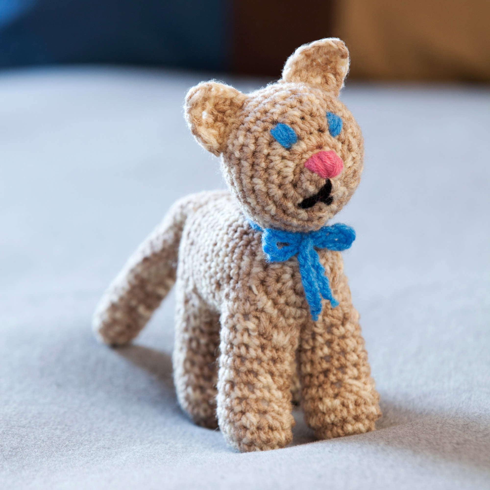 Free Easy Red Heart Purr-fect Mini Kitty Crochet Pattern | Yarnspirations