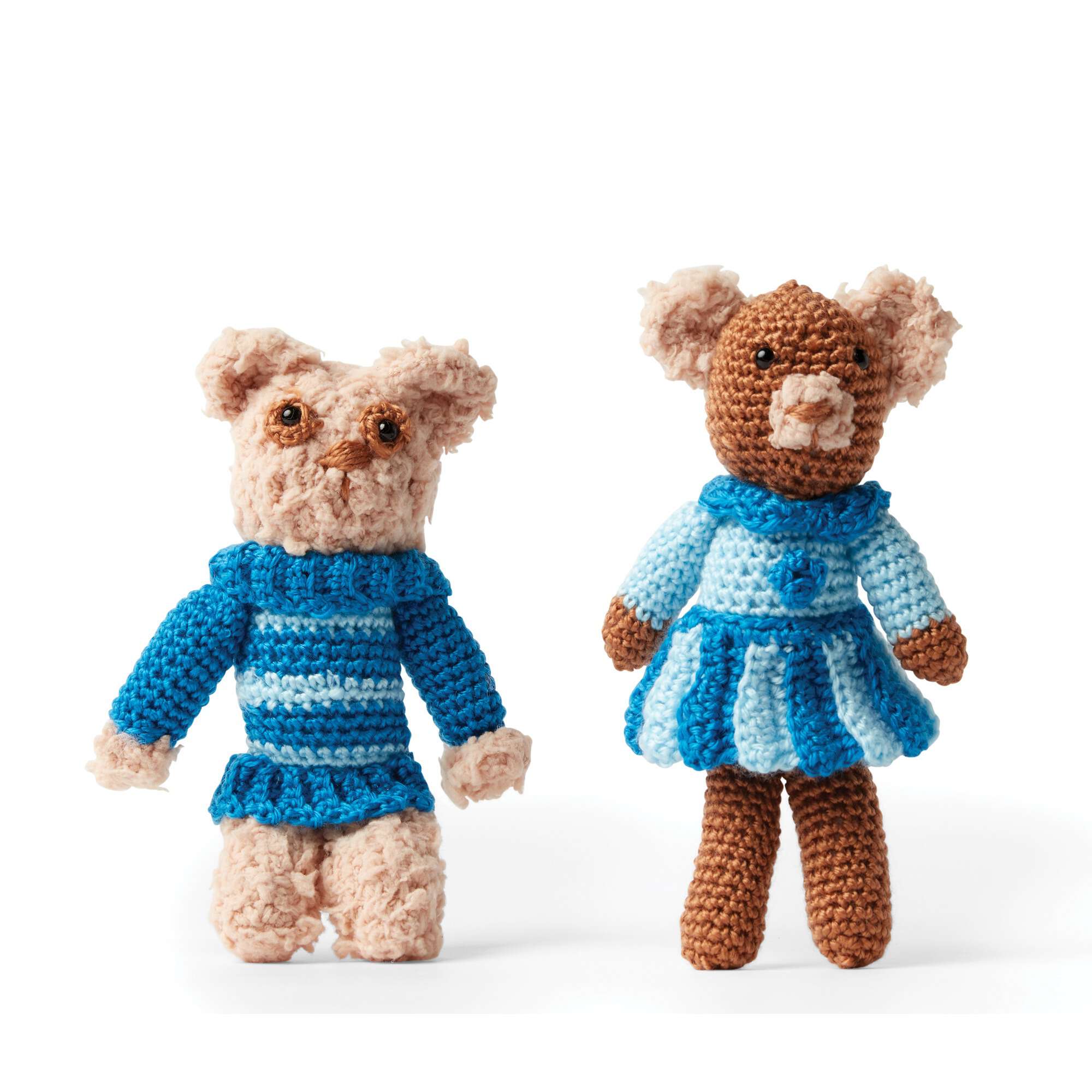 Free Red Heart Brother & Sister Bears Crochet Pattern | Yarnspirations