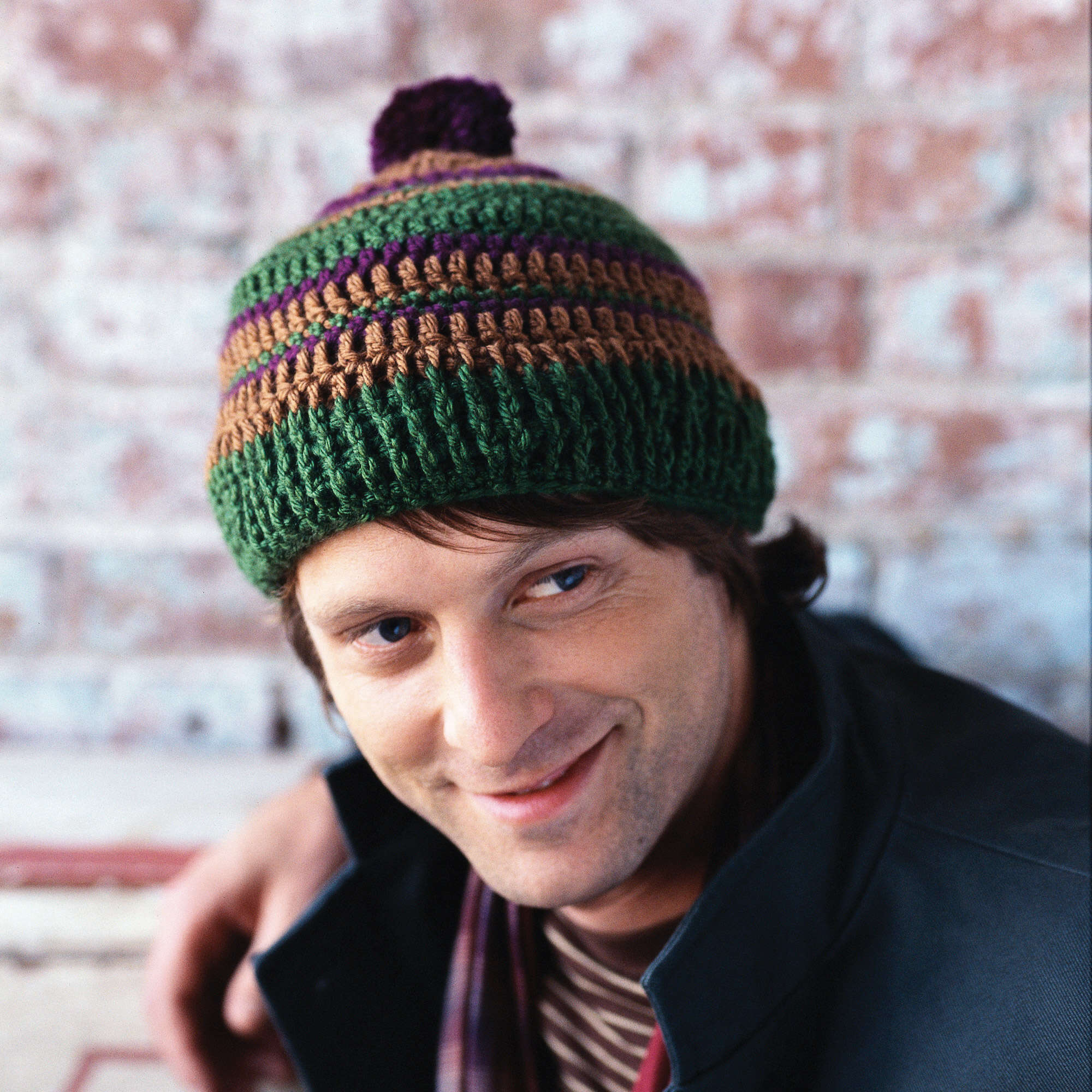 Free Easy Red Heart Retro Stripes Hat Crochet Pattern | Yarnspirations