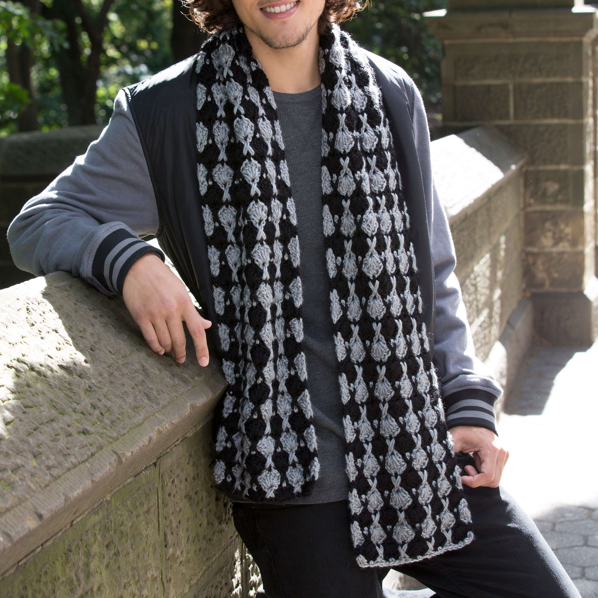 Free Easy Red Heart Cross-Stitch Scarf Crochet Pattern | Yarnspirations