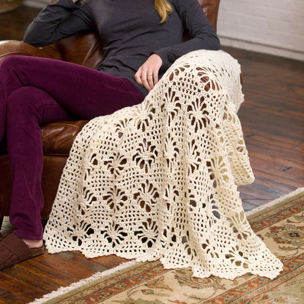 Free Easy Red Heart Spiders & Cobwebs Throw Crochet Pattern ...