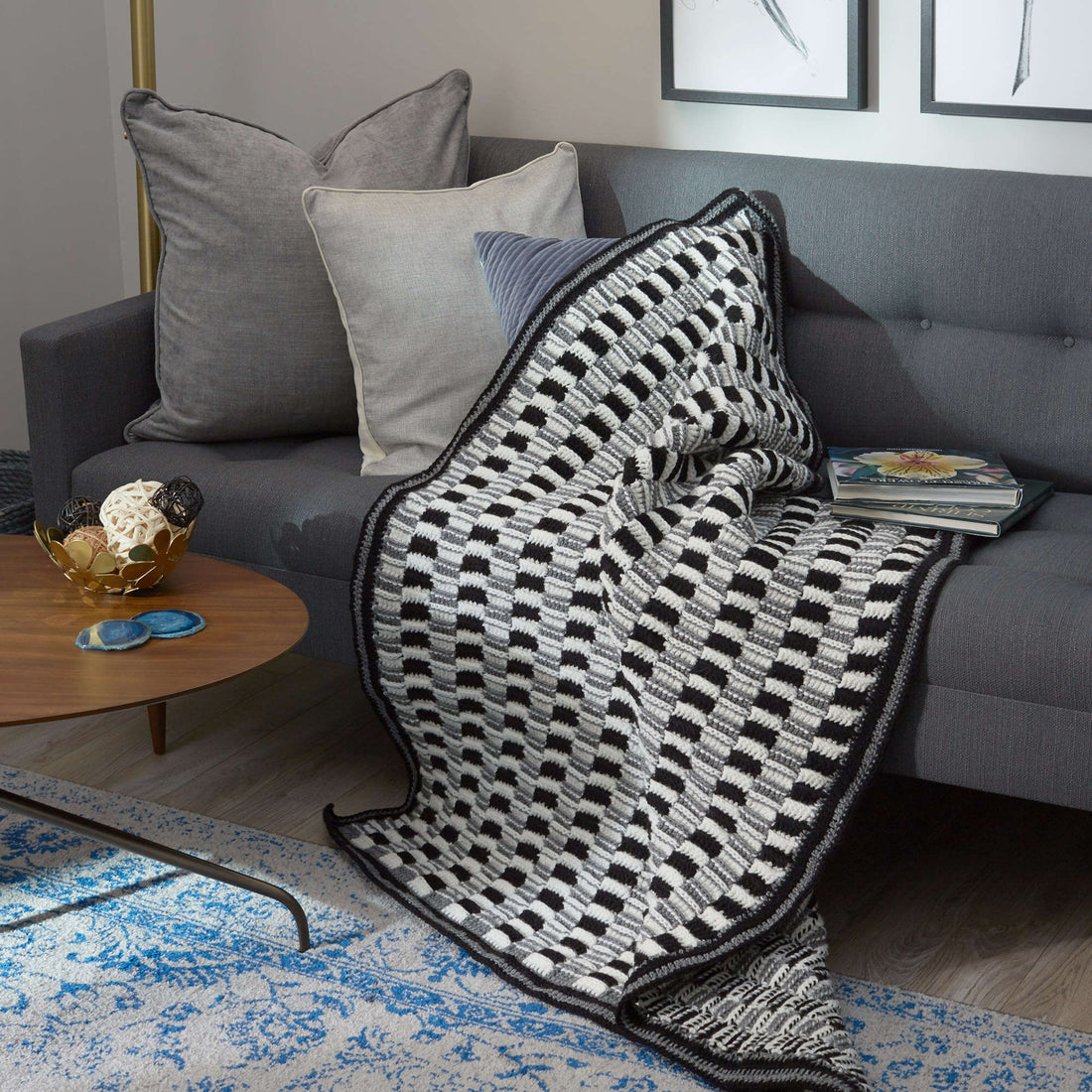 Free Red Heart Urban Optics Throw Crochet Pattern | Yarnspirations