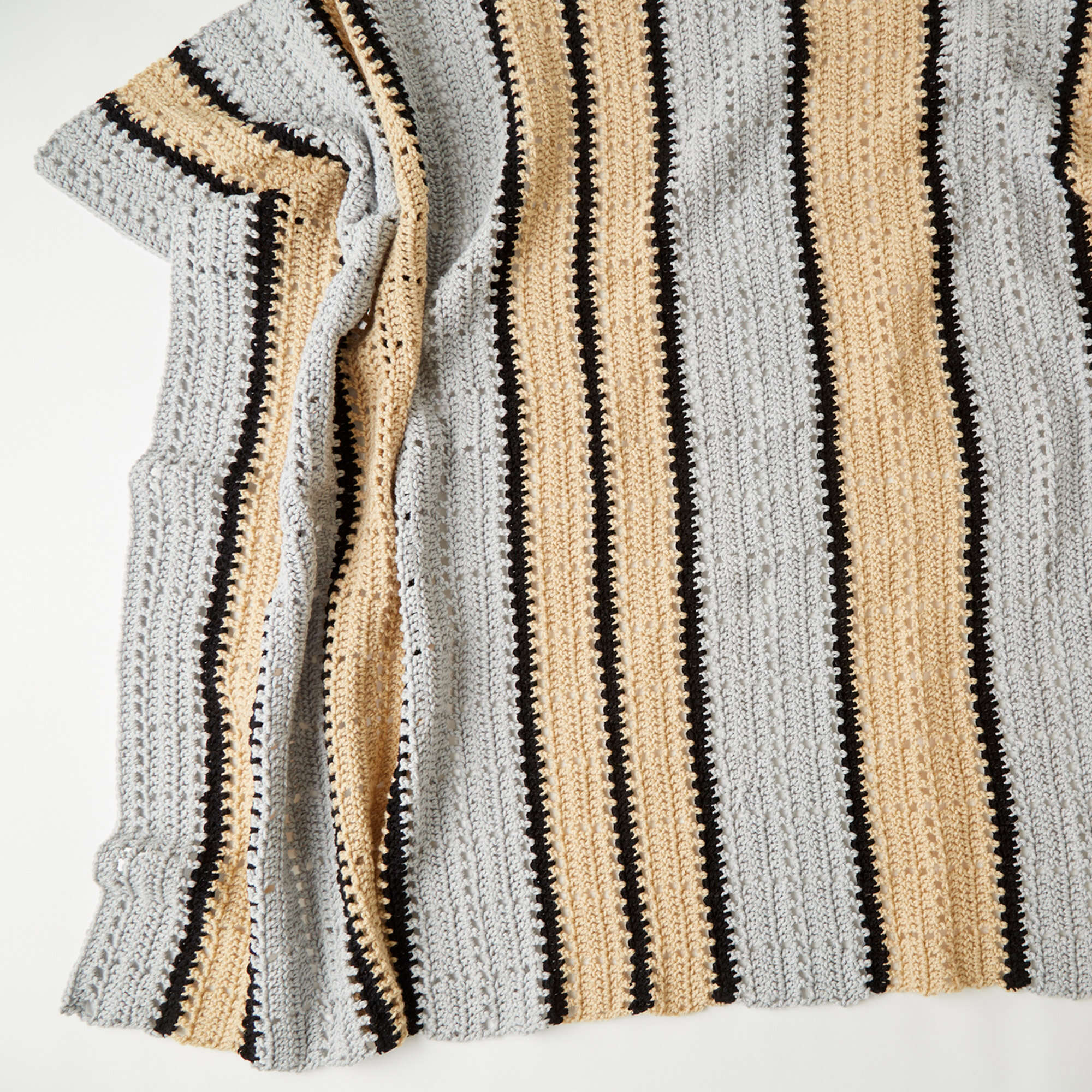 Free Easy Red Heart Squares In Stripes Throw Crochet Pattern ...