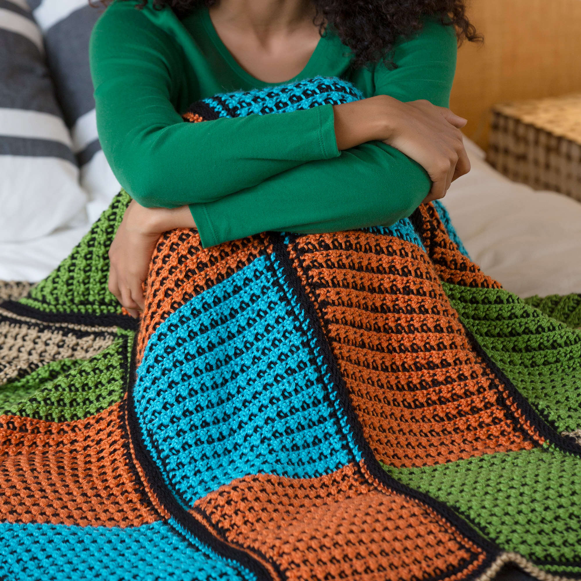 Free Red Heart Double the Fun Throw Crochet Pattern | Yarnspirations