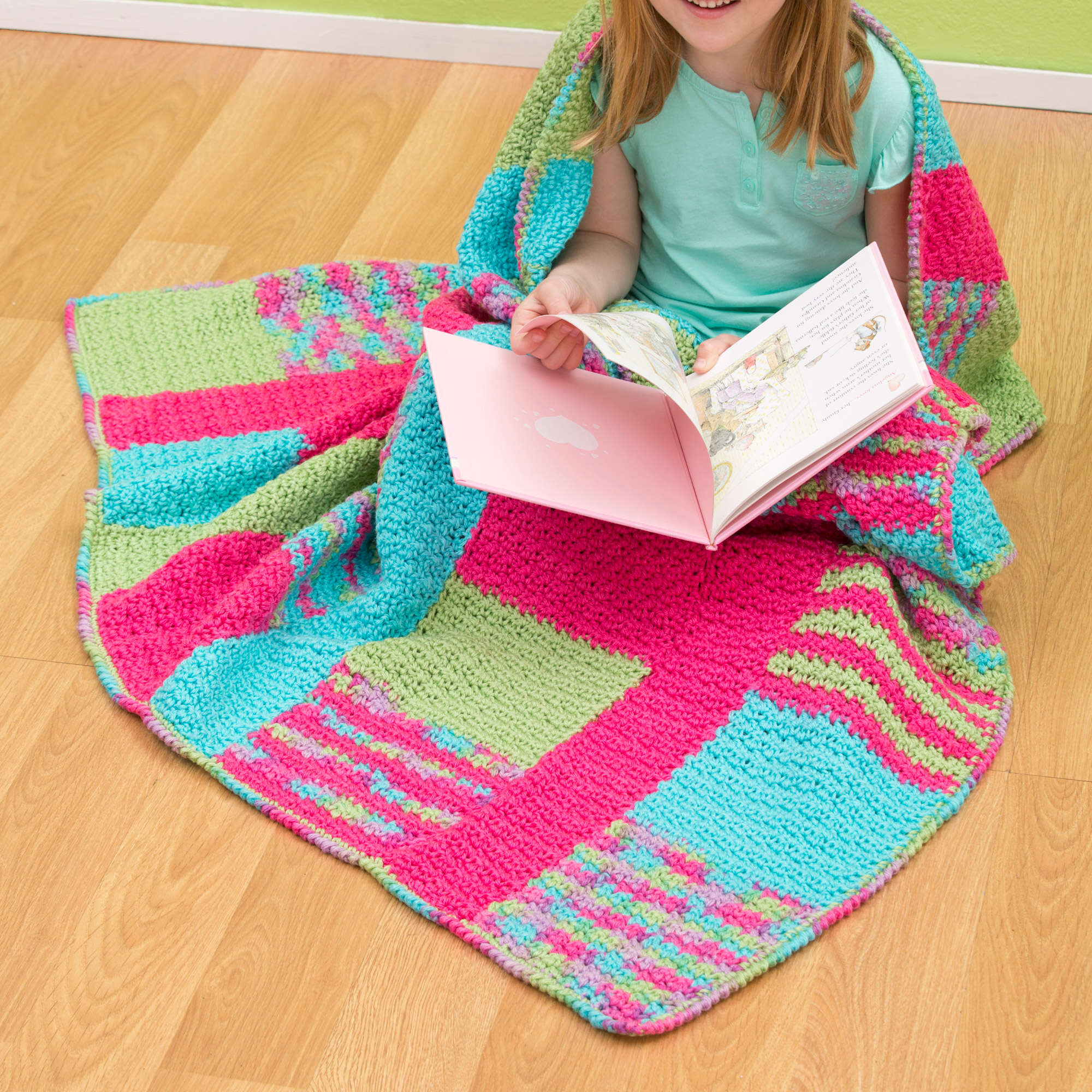 Free Easy Red Heart Stripes & Blocks Throw Crochet Pattern | Yarnspirations
