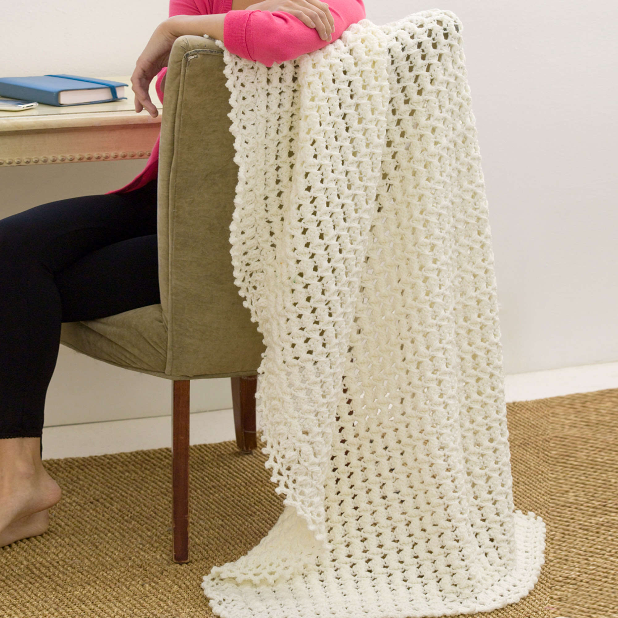 Free Red Heart Peaks & Valleys Throw Crochet Pattern | Yarnspirations