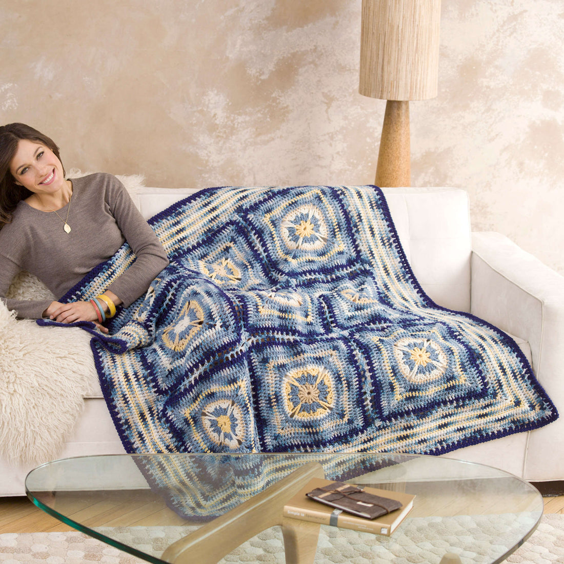 Free Red Heart Artisan Throw Crochet Pattern | Yarnspirations