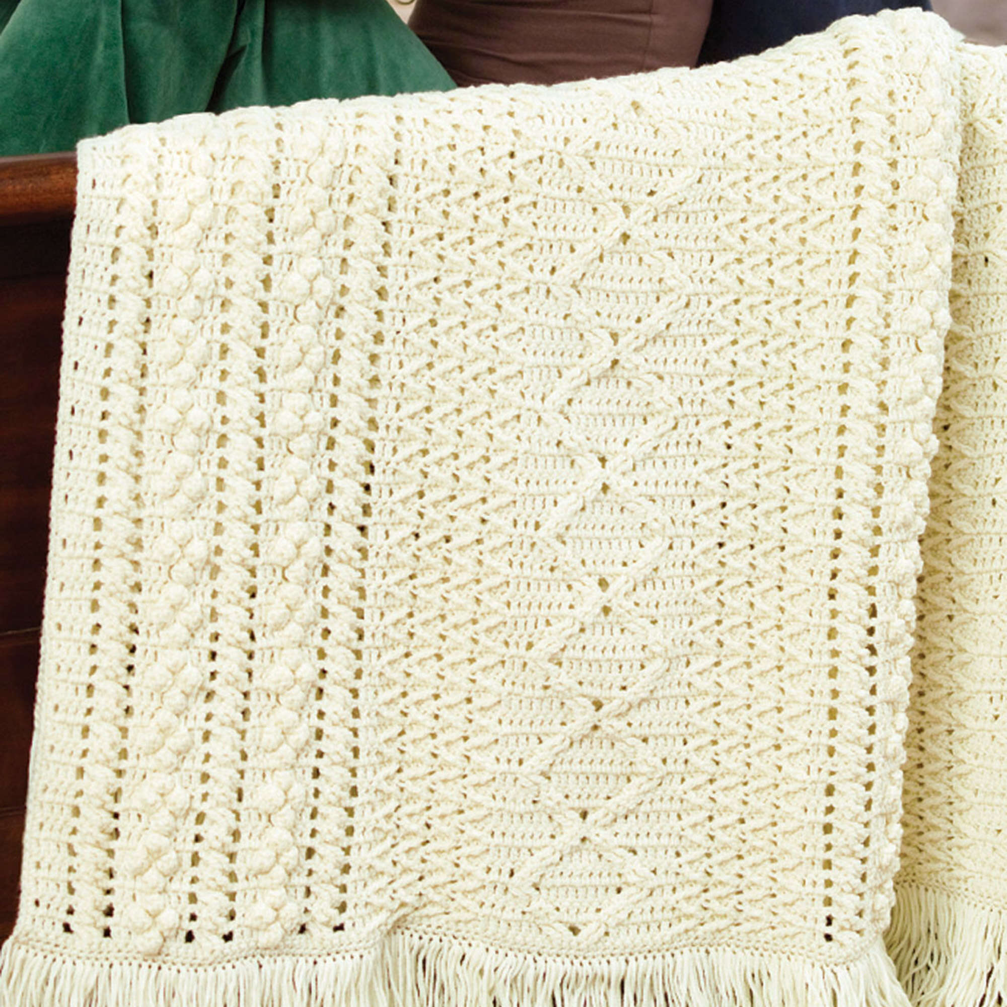 Free Intermediate Red Heart Heirloom Stitches Throw Crochet Pattern ...