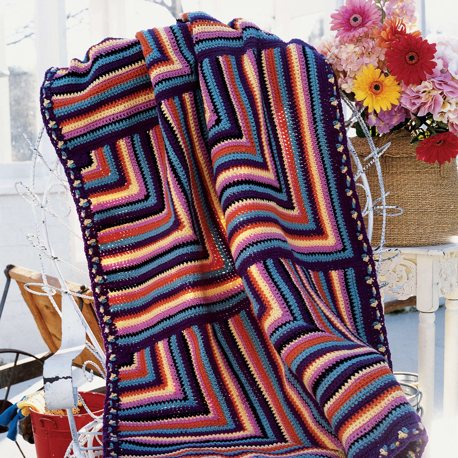 Red Heart Fiesta Throw | Yarnspirations