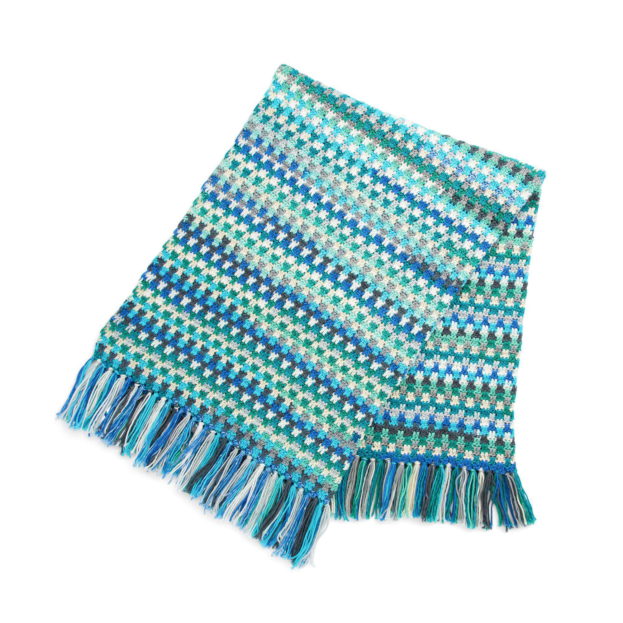 Free Easy Red Heart Colorweave Blanket Crochet Pattern | Yarnspirations