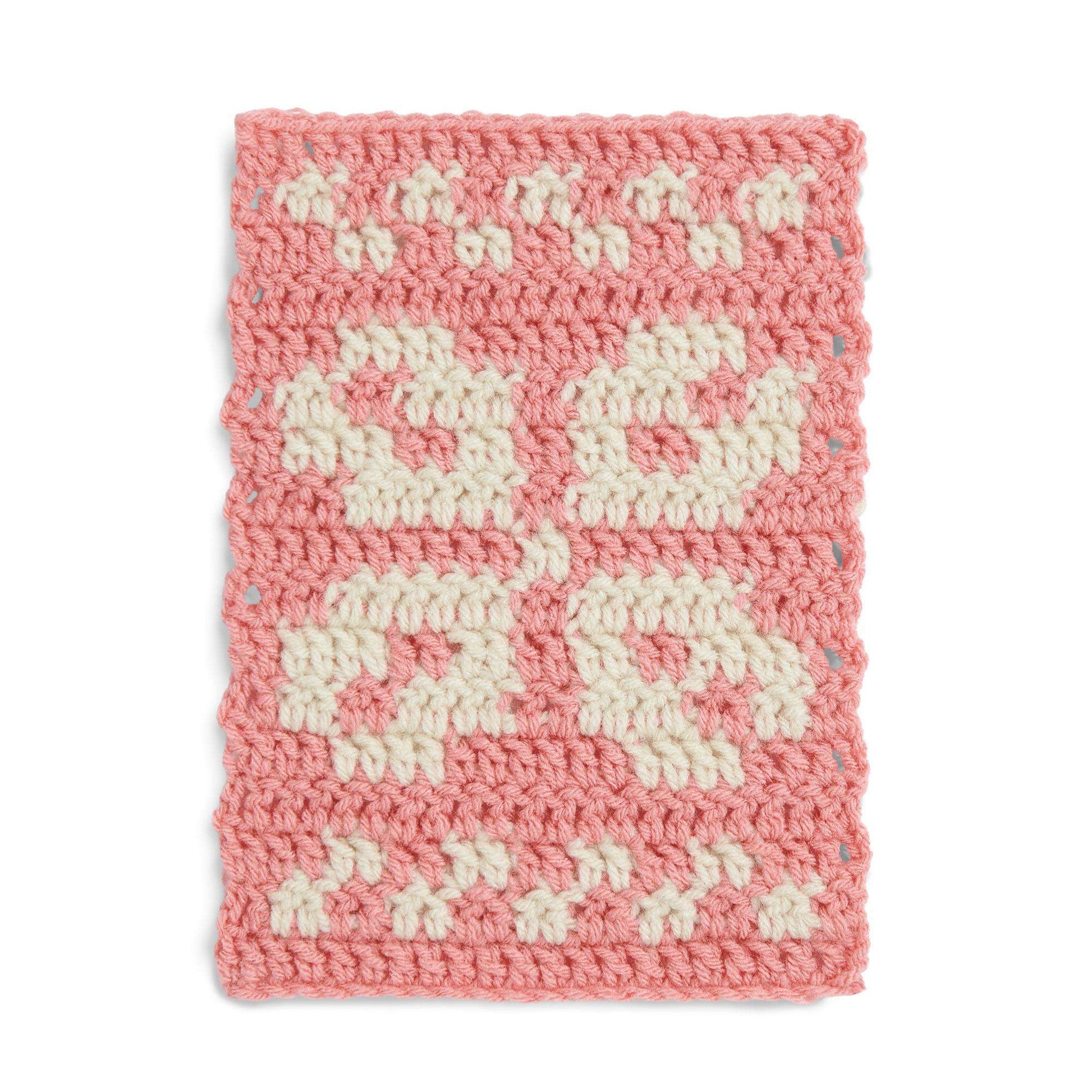 Free Easy Red Heart Intarsia Flower Block Crochet Pattern | Yarnspirations