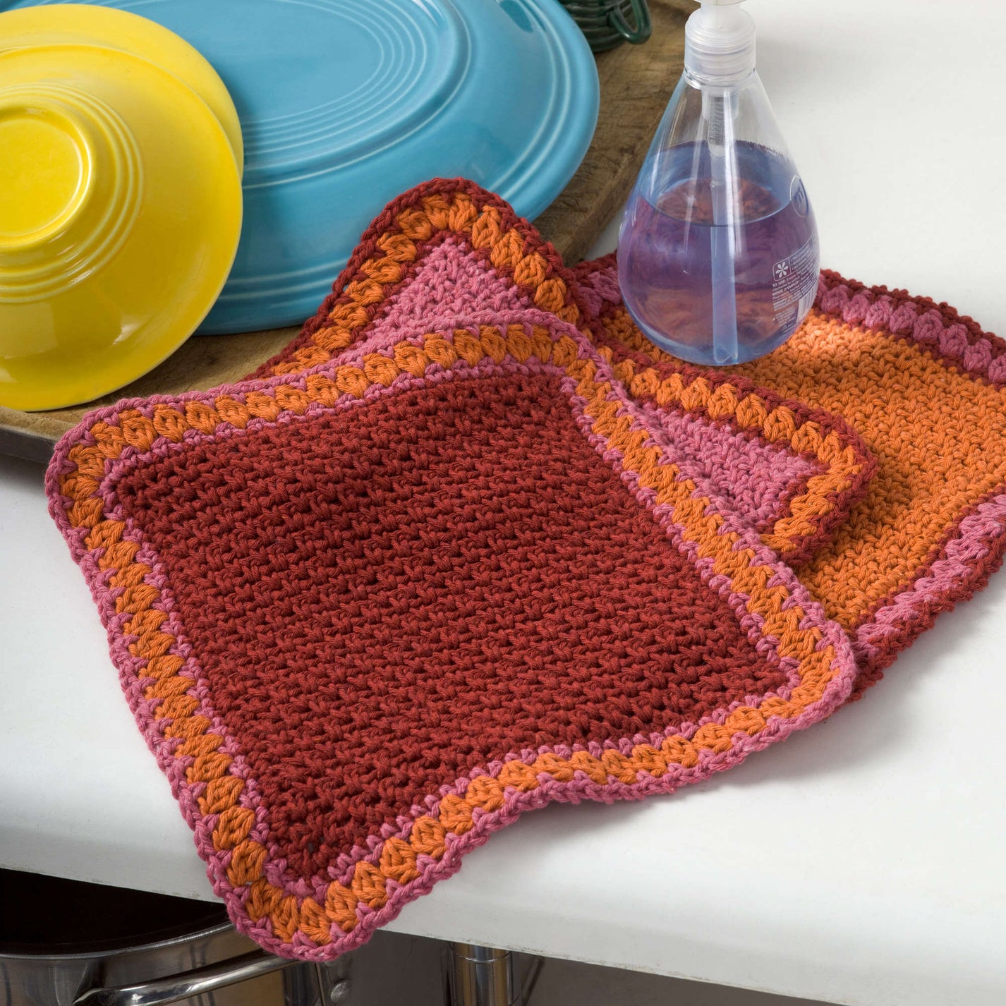 Free Easy Red Heart Dandy Dishcloths Crochet Pattern | Yarnspirations