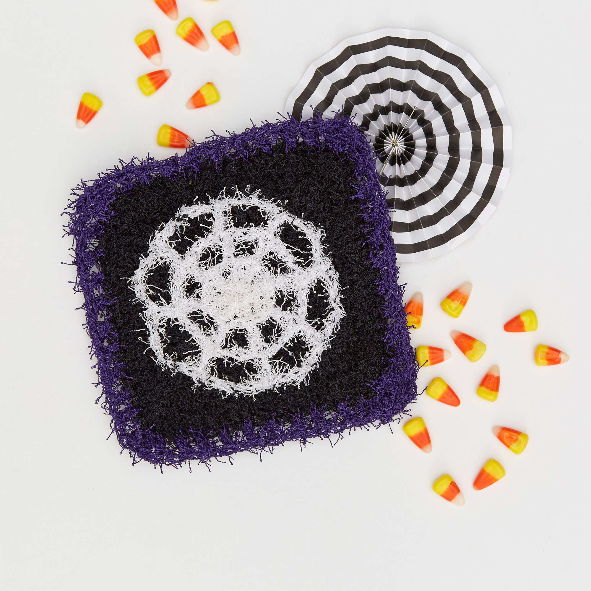 Free Easy Red Heart Spooky Spider Web Scrubby Crochet Pattern ...