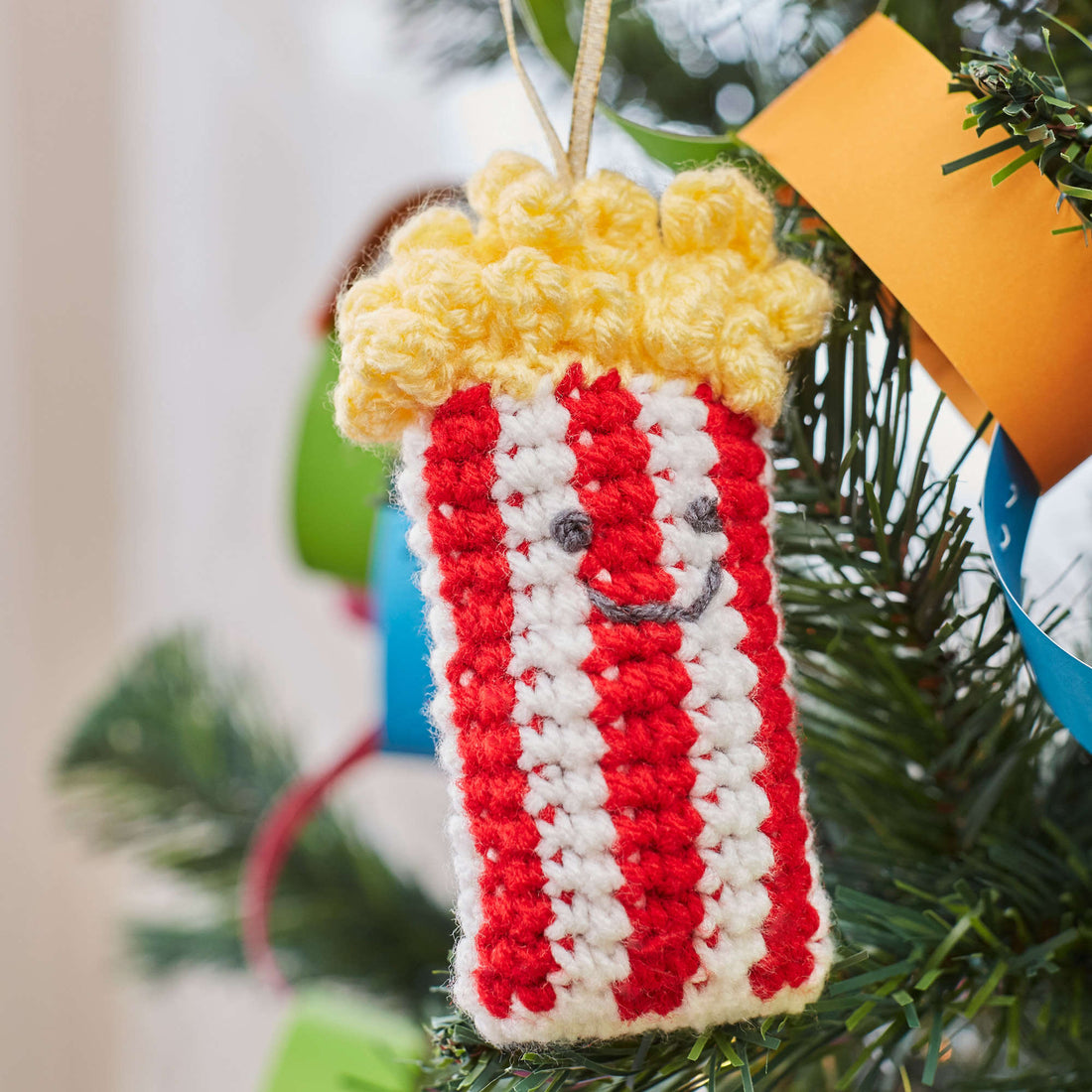 Red Heart Bag Of Popcorn Ornament | Yarnspirations