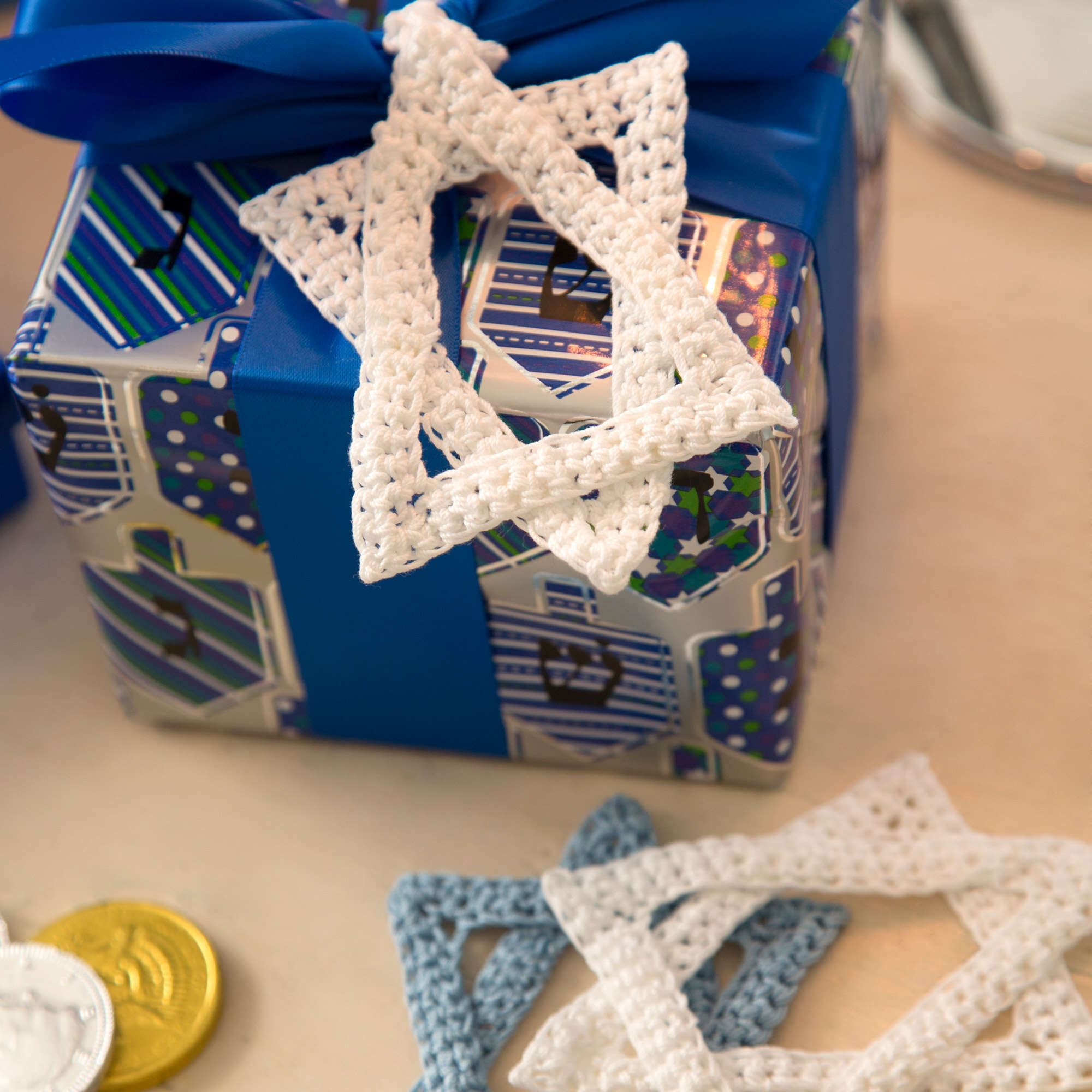 Free Red Heart Hanukkah Banner Crochet Pattern | Yarnspirations