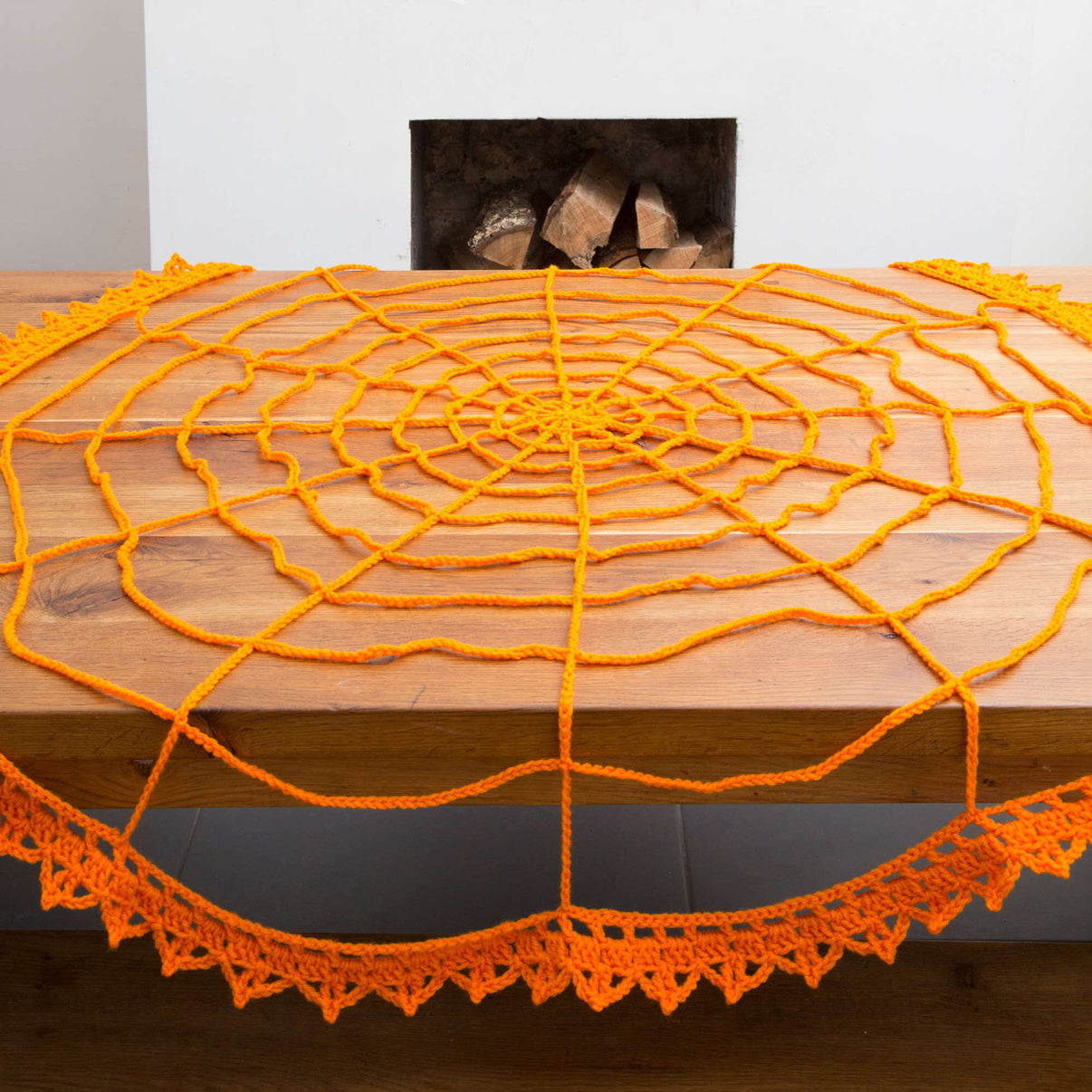 Free Easy Red Heart Spider Web Table Topper Crochet Pattern ...