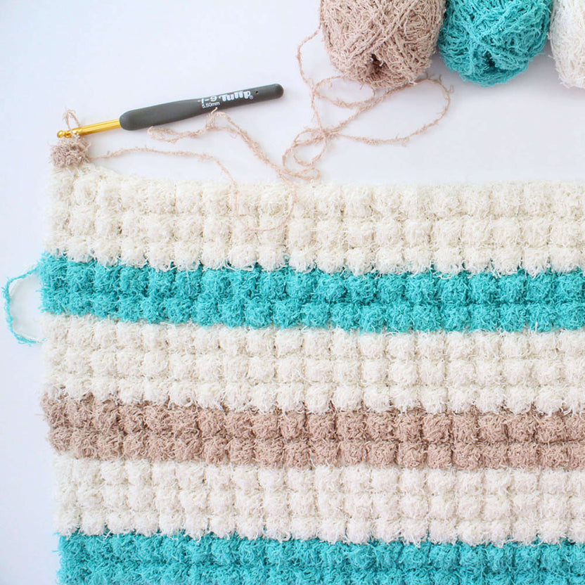 Free Red Heart Bobble Scrubby Bath Mat Crochet Pattern | Yarnspirations