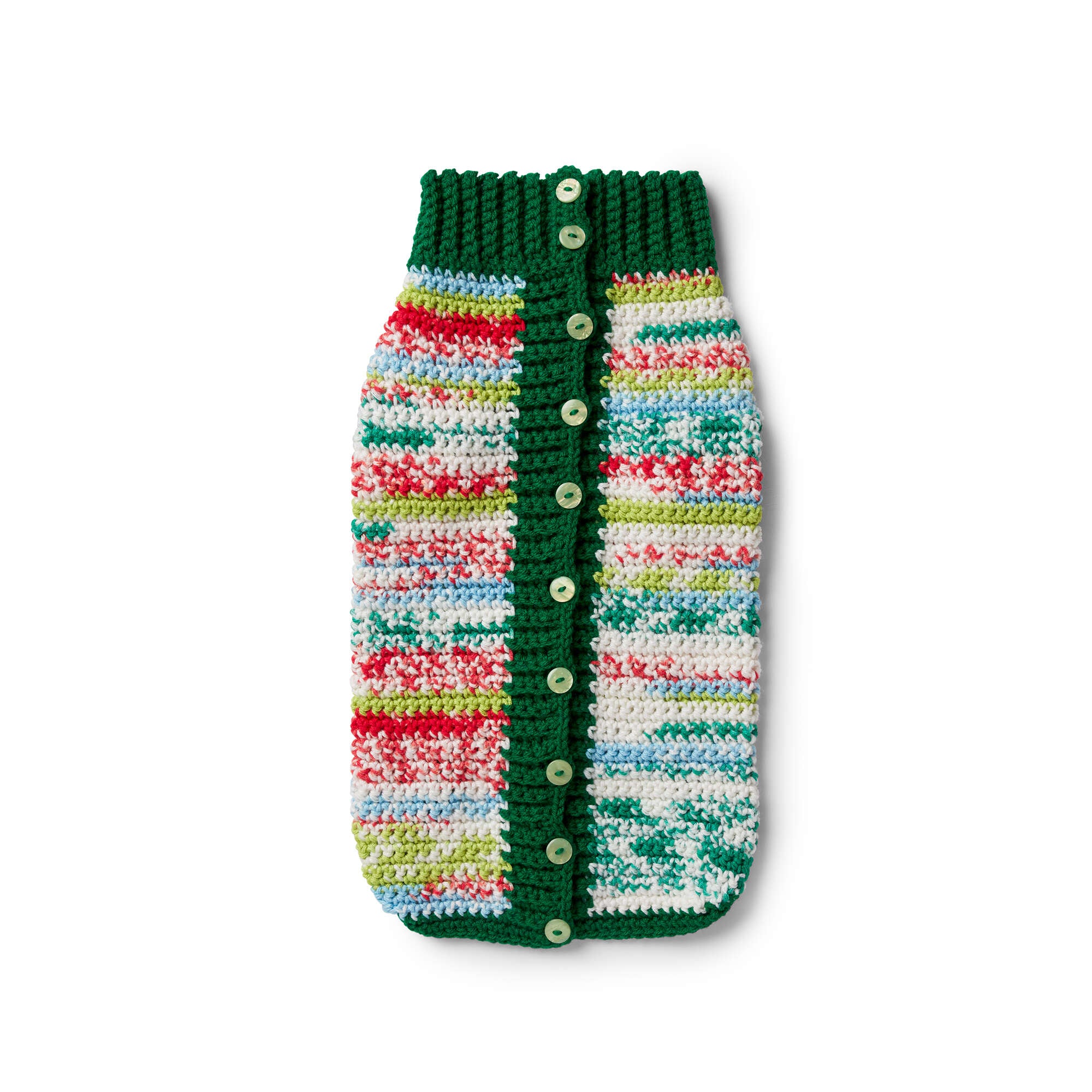 Free Red Heart Fair Isle Dog Cardigan Crochet Pattern | Yarnspirations