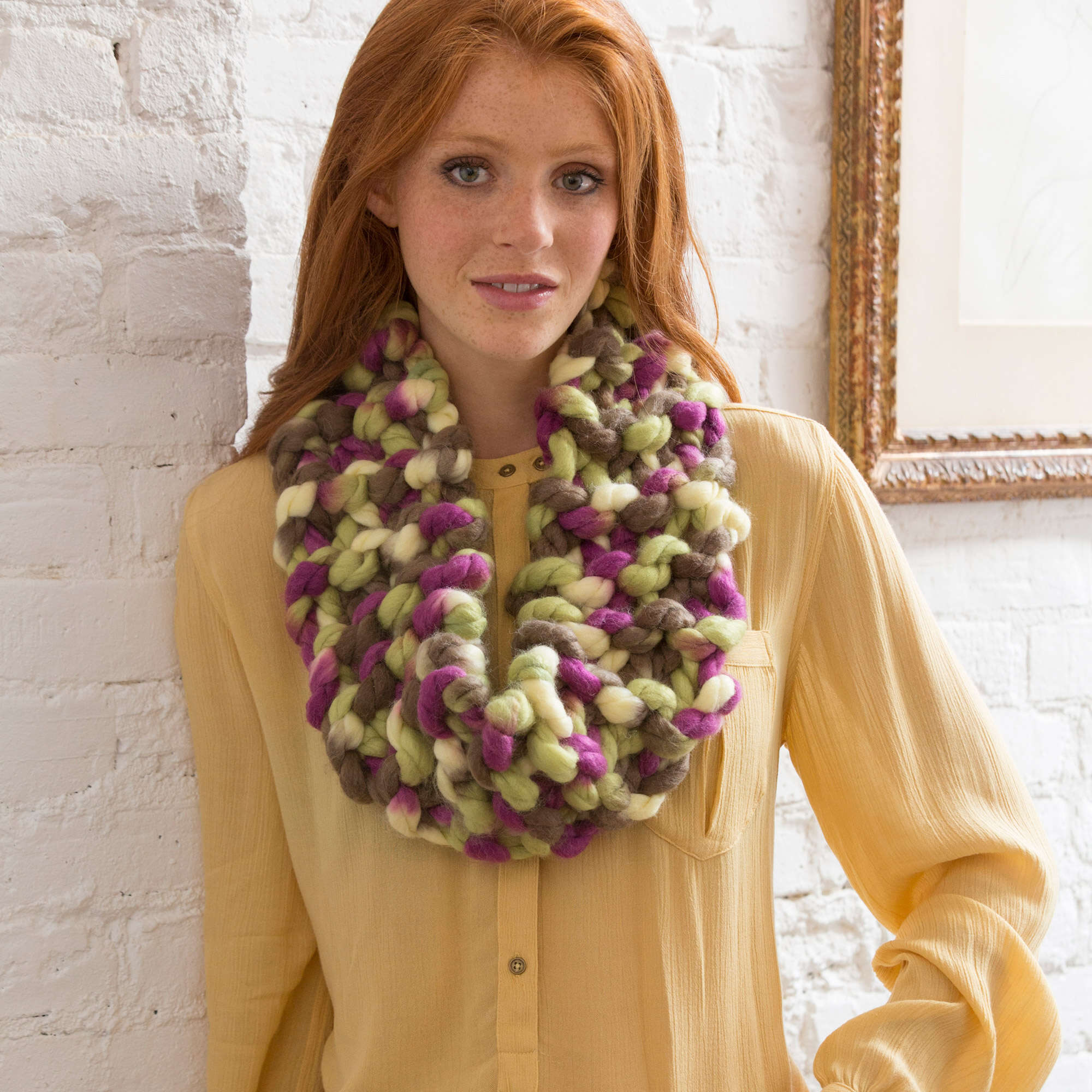 Free Beginner Red Heart Irresistibly Hip Cowl Knitting Pattern ...