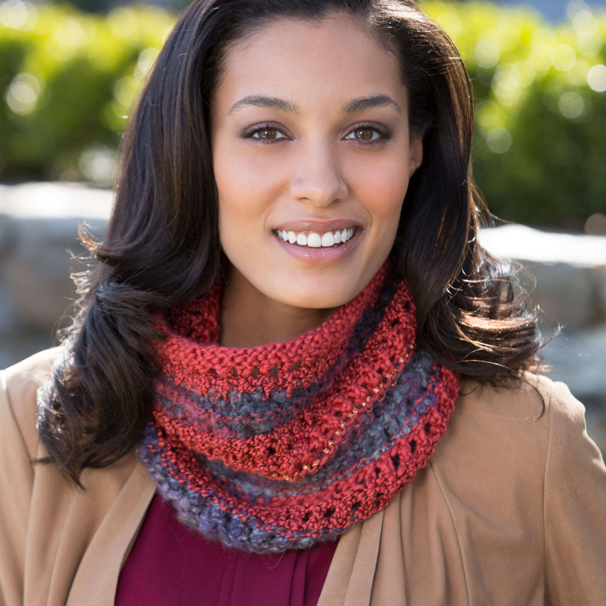 Free Red Heart Four-in-One Cowl Knitting Pattern | Yarnspirations