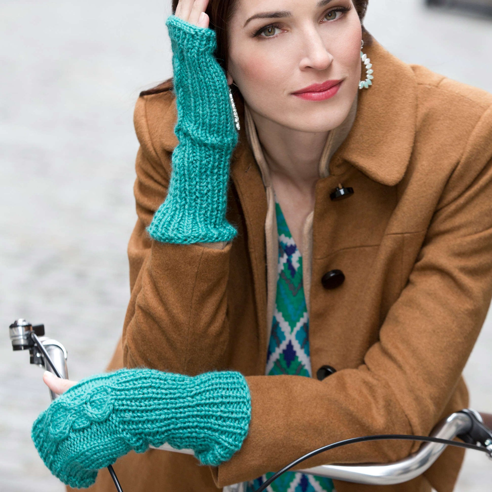 Free Red Heart Cabled Wristers Knitting Pattern | Yarnspirations