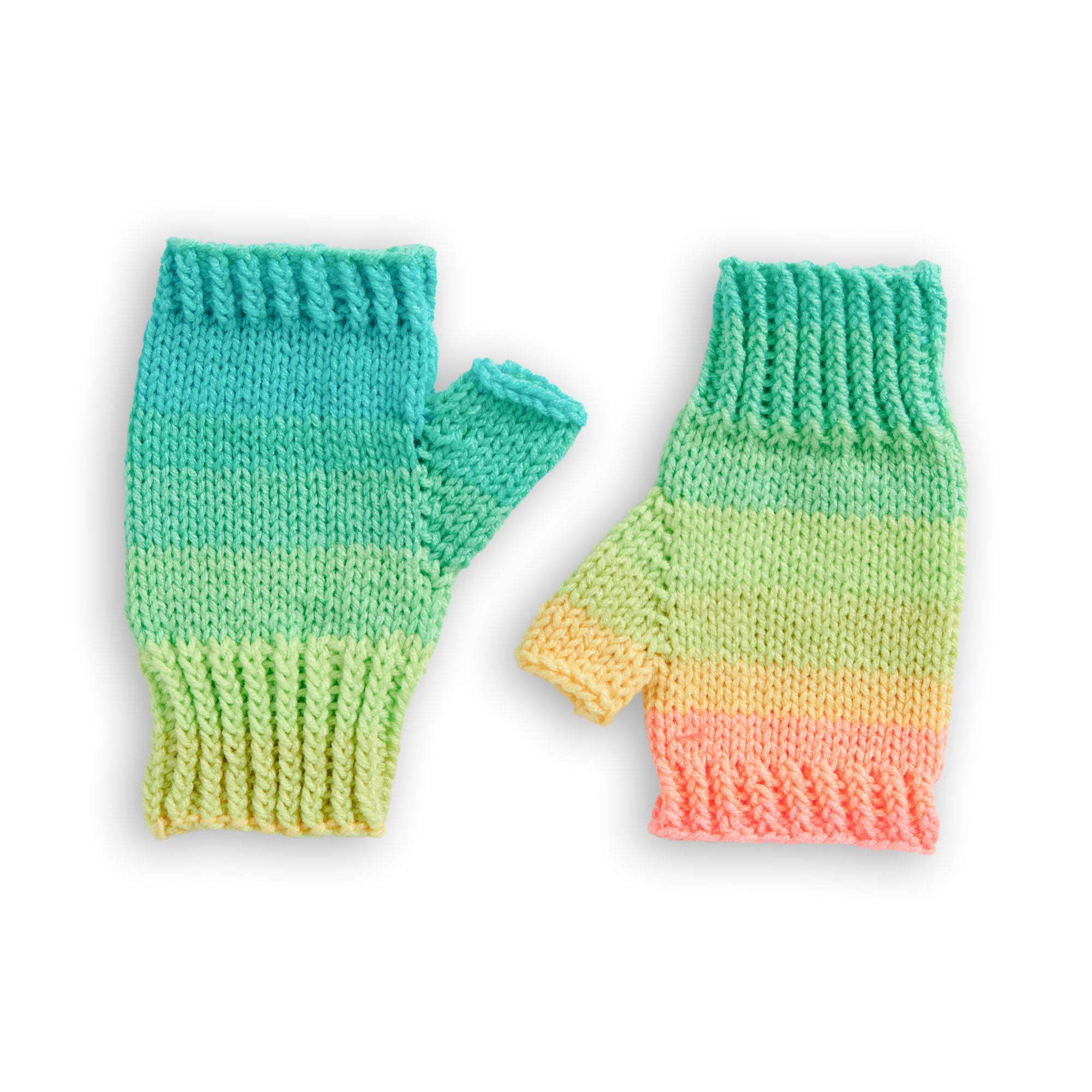 Free Easy Red Heart Fingerless Mittens Knitting Pattern | Yarnspirations