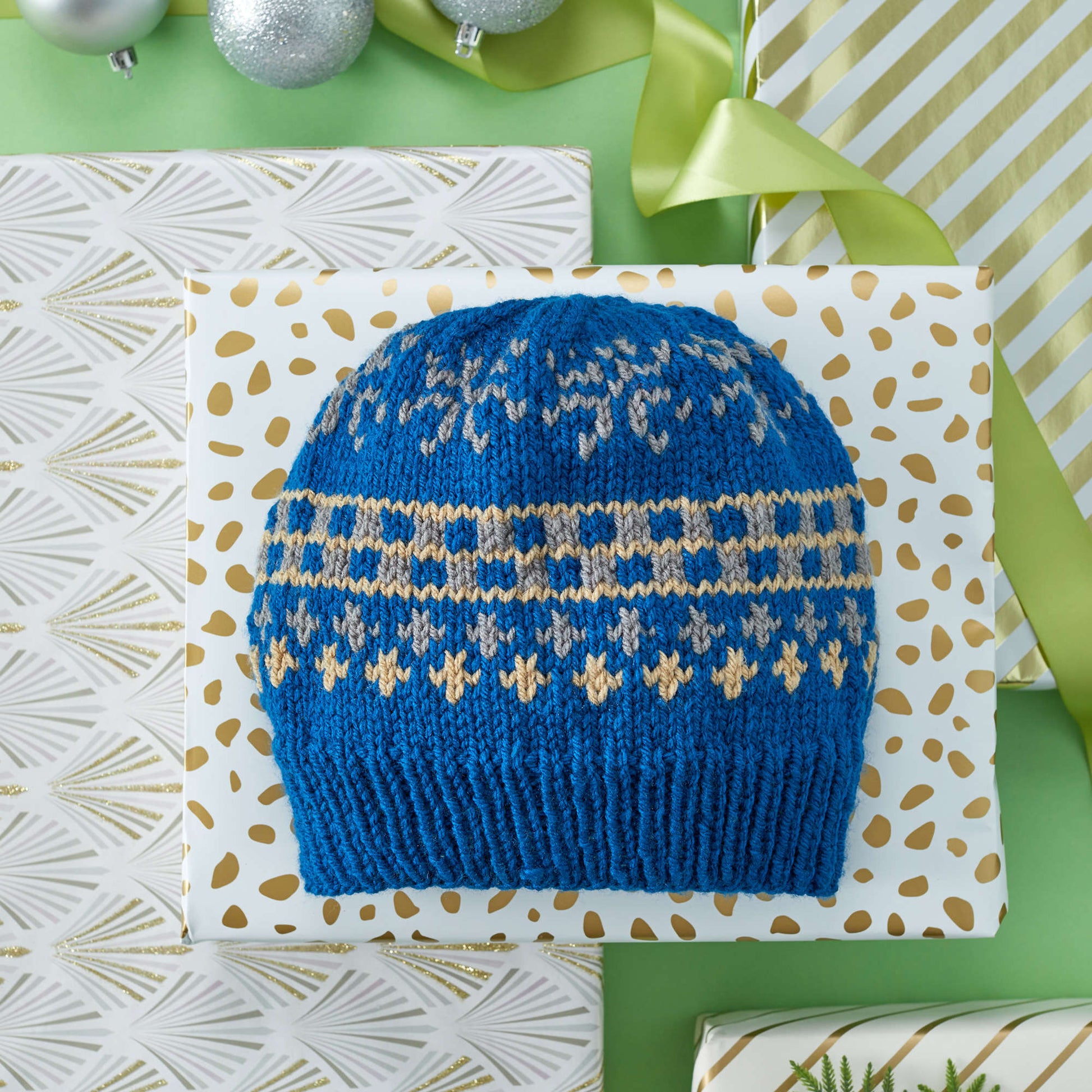 Fair Isle Hat Knitting Pattern Free Pattern: Faire Winter Beanie