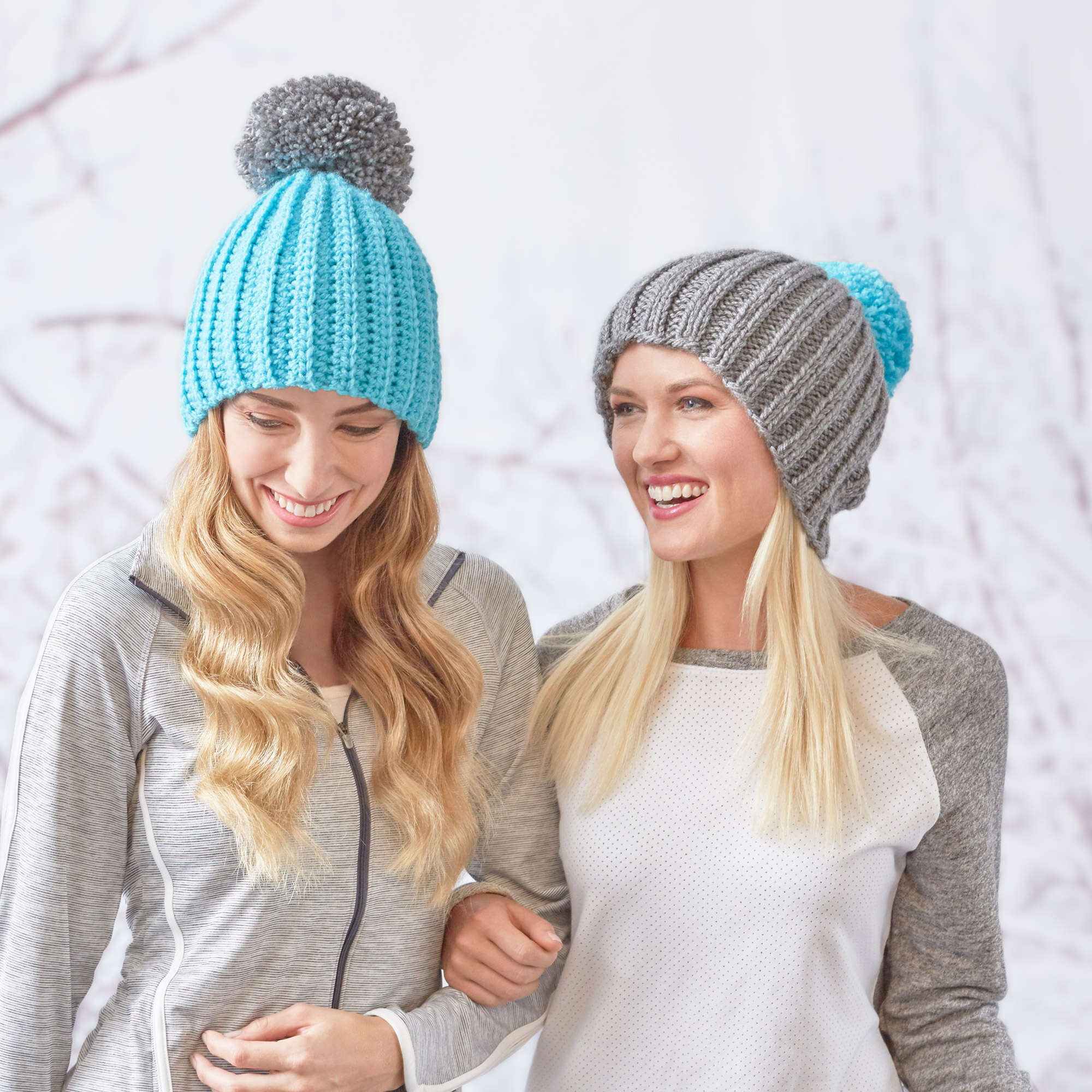 Free Easy Red Heart Slouchy Ribbed Hat Knitting Pattern | Yarnspirations