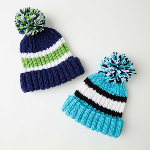 Free Easy Red Heart Game Day Hat Knitting Pattern | Yarnspirations