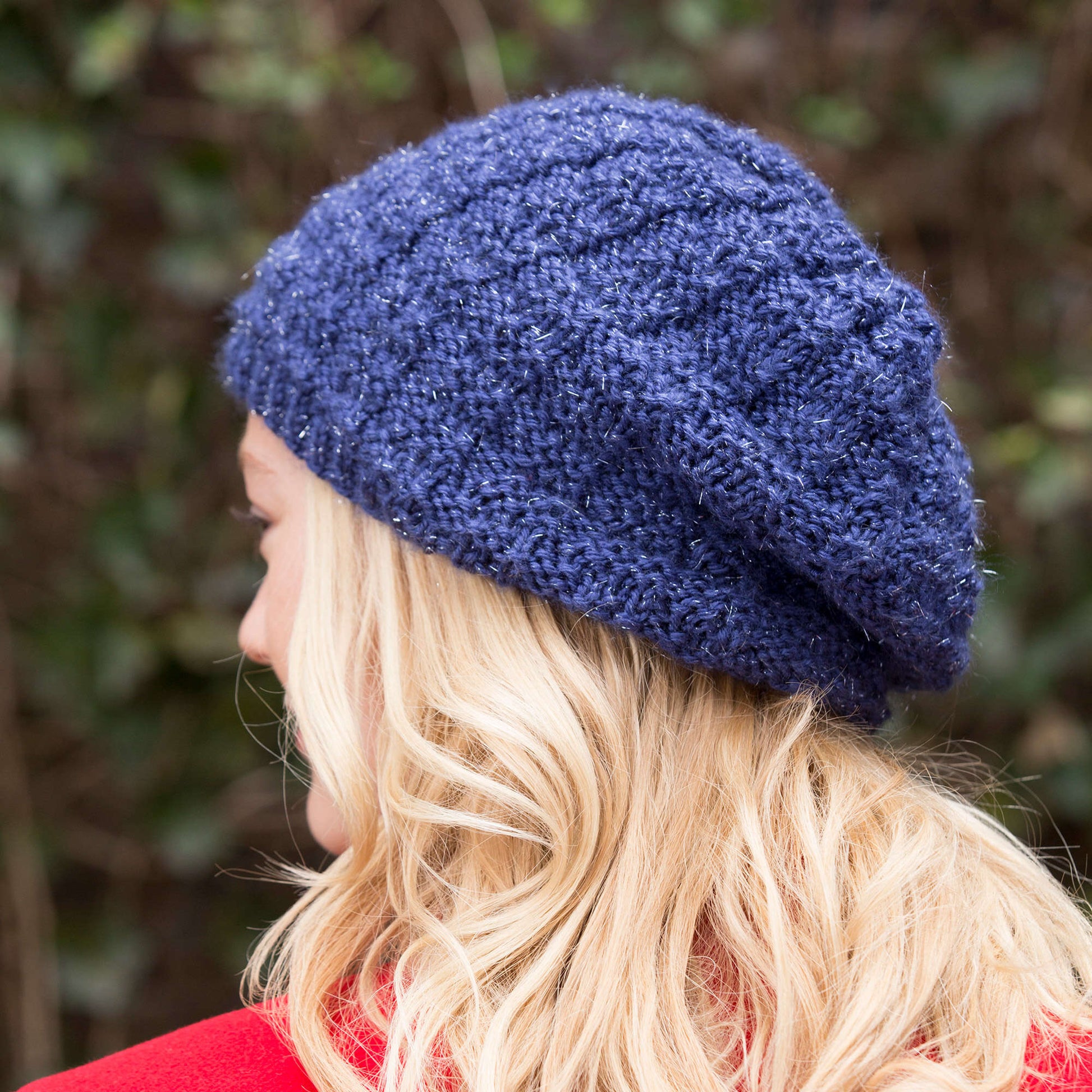 Free Easy Red Heart Basketweave Sparkle Hat Knitting Pattern ...