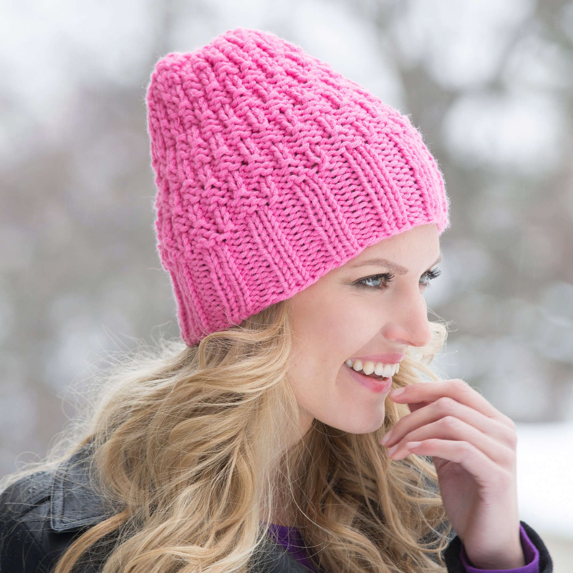 Free Easy Red Heart Fashion for ward Hat Knitting Pattern | Yarnspirations