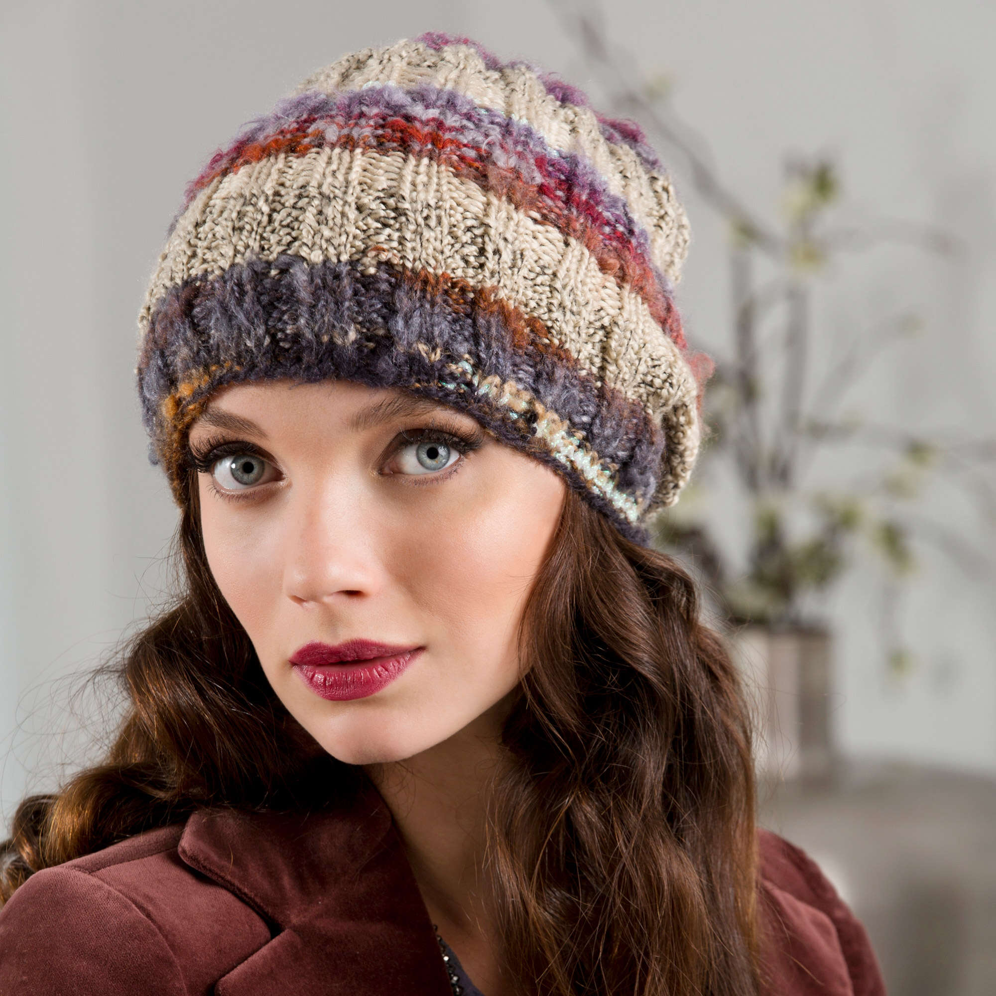 Free Easy Red Heart Wear It Well Beanie Knitting Pattern | Yarnspirations