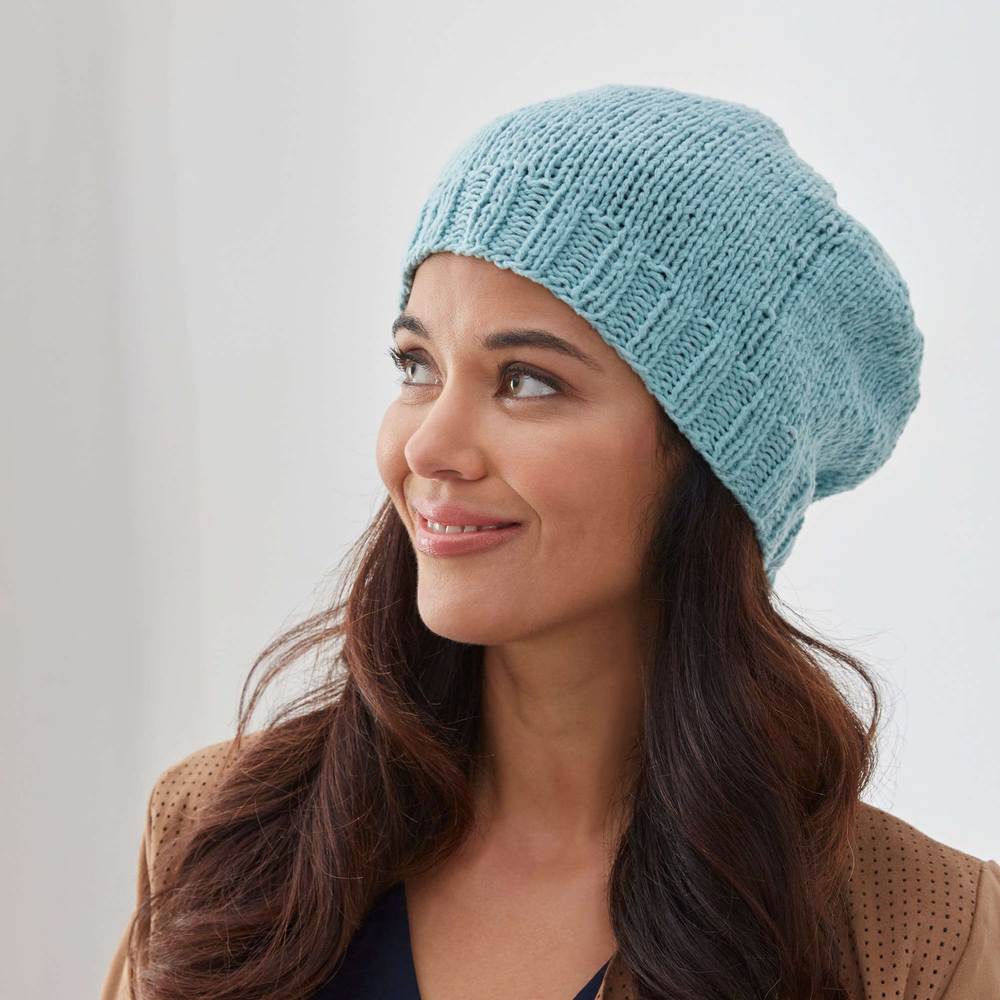 Free Easy Red Heart Peaceful Beanie Knitting Pattern | Yarnspirations